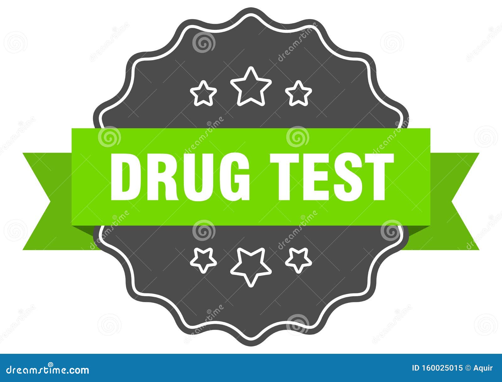 Drug test label stock vector. Illustration of seal, test - 160025015