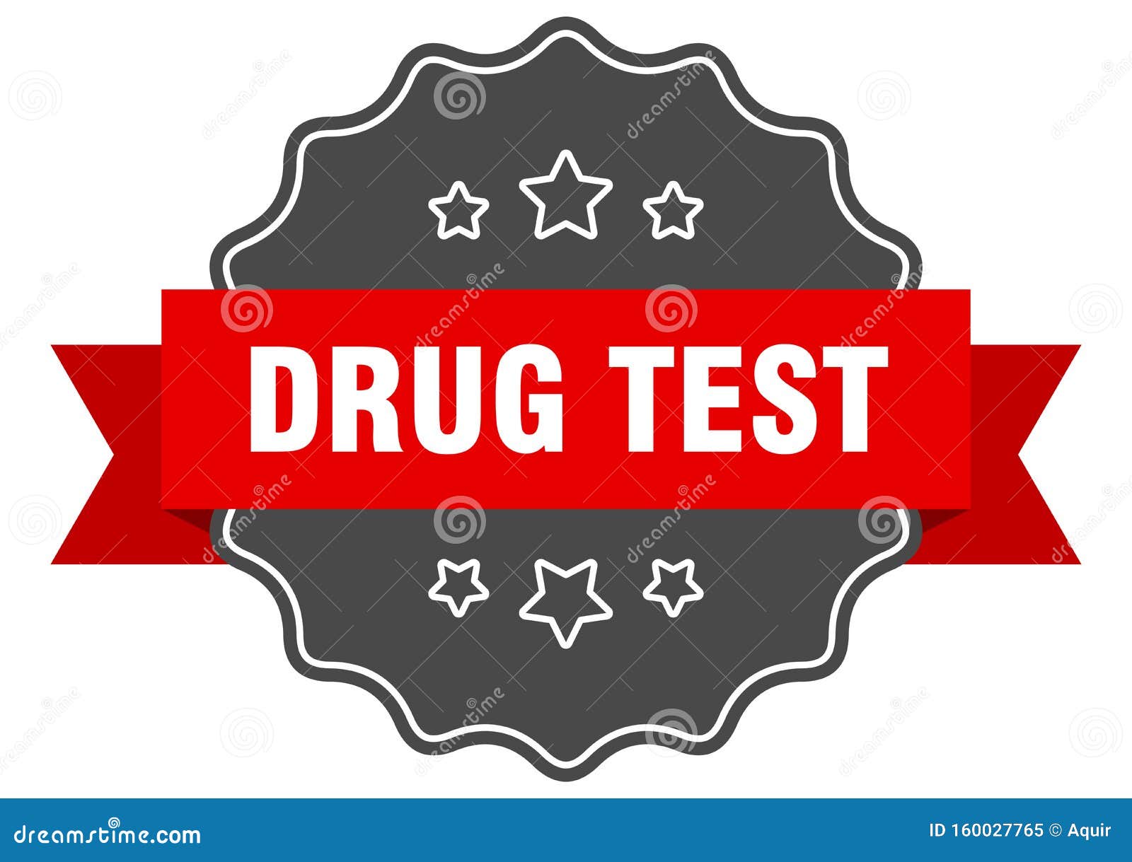 Drug test label stock vector. Illustration of emblem - 160027765
