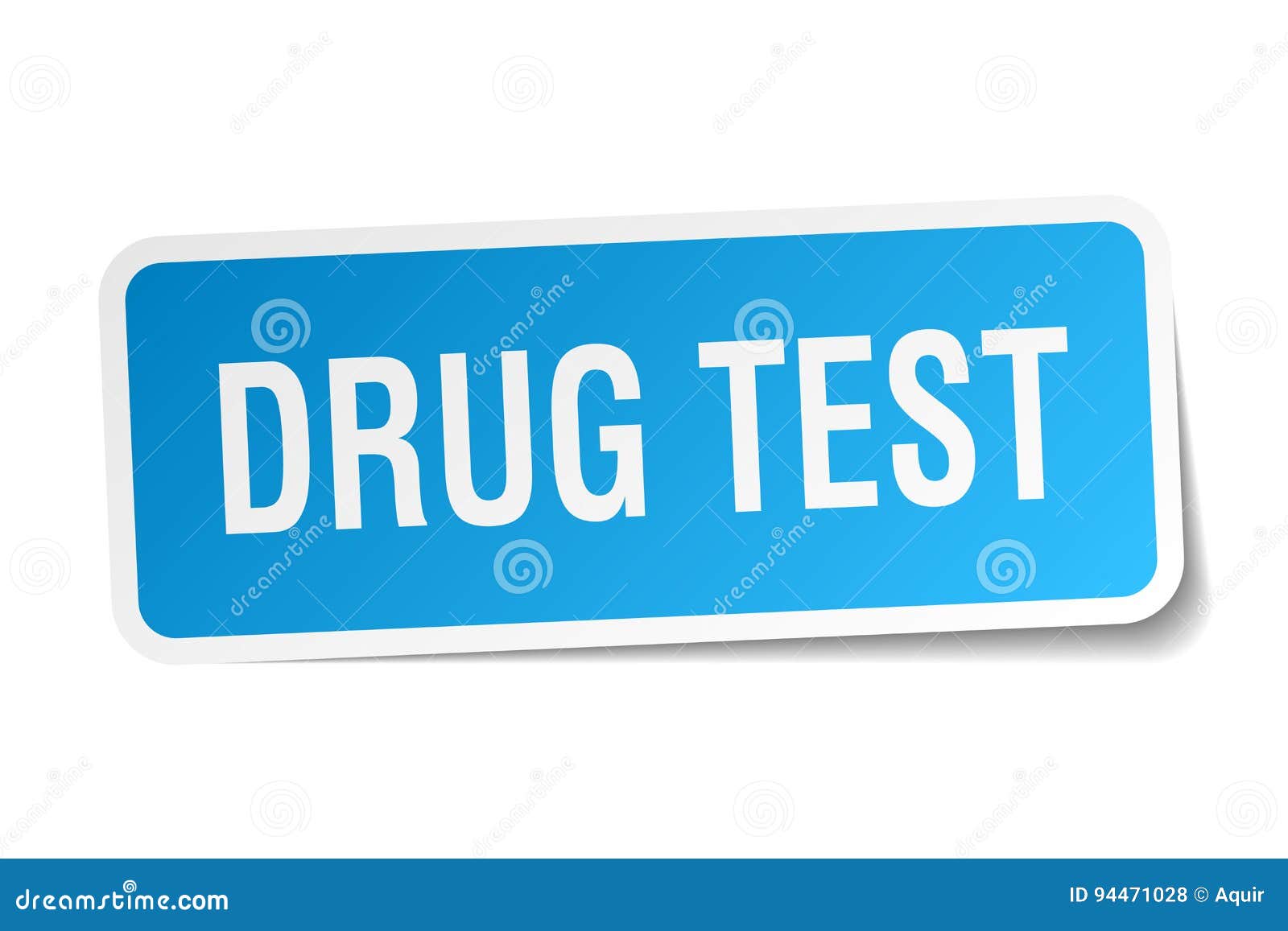 Drug test square sticker stock vector. Illustration of label - 94471028
