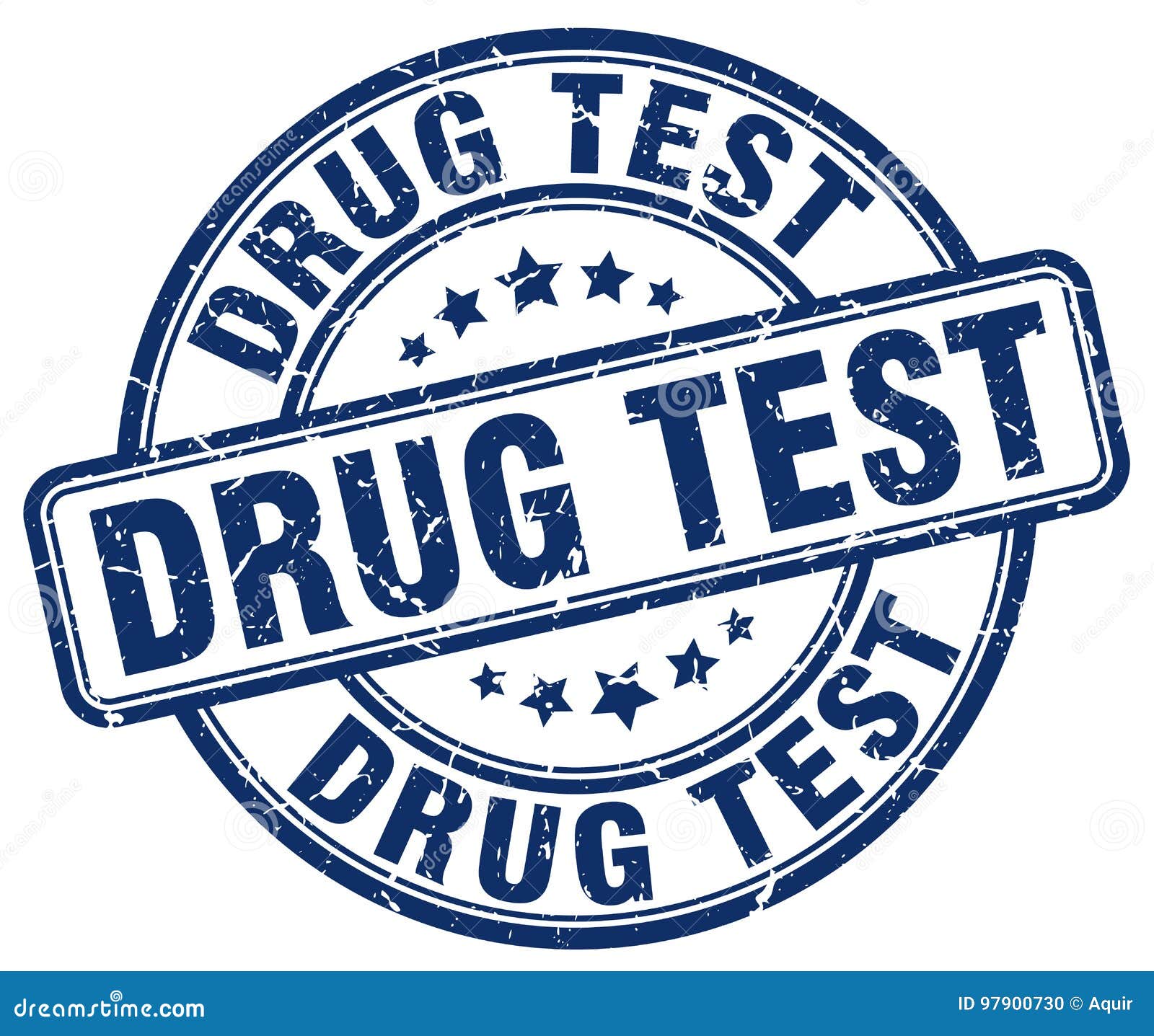 Drug test stamp stock vector. Illustration of badge, white - 97900730