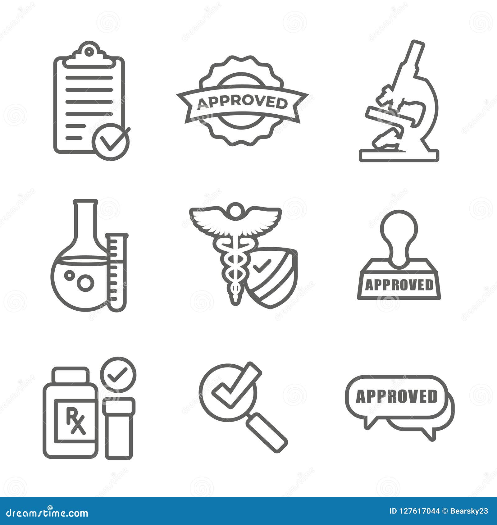 Drug Testing and Safety Icon Set Vector Graphic with Rounded Edges ...