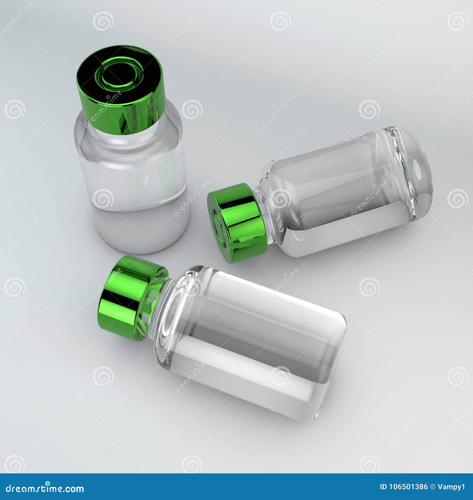 Drug Vial, Drug Administration. Vial With Green Cap Stock Photo ...