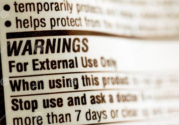 Drug warning label stock photo. Image of medicine, drugs - 2799312