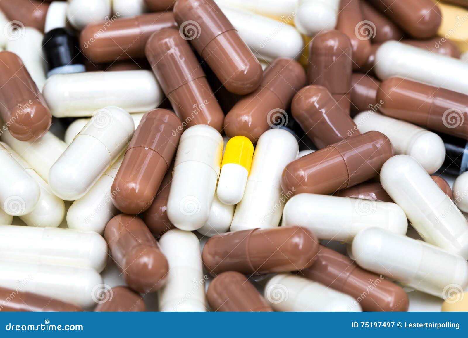 Drugs in capsules stock image. Image of capsule, macro - 75197497