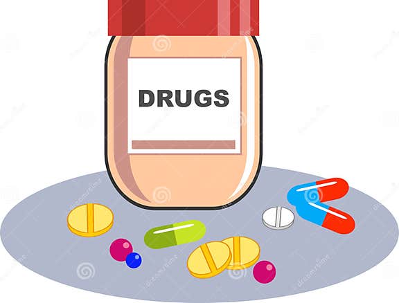 Drugs Container stock vector. Illustration of medical, capsules - 49559