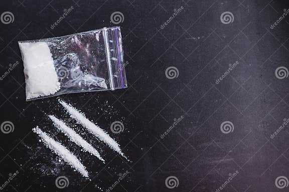 Drugs Methamphetamine in a Plastic Bag Stock Photo - Image of addiction ...