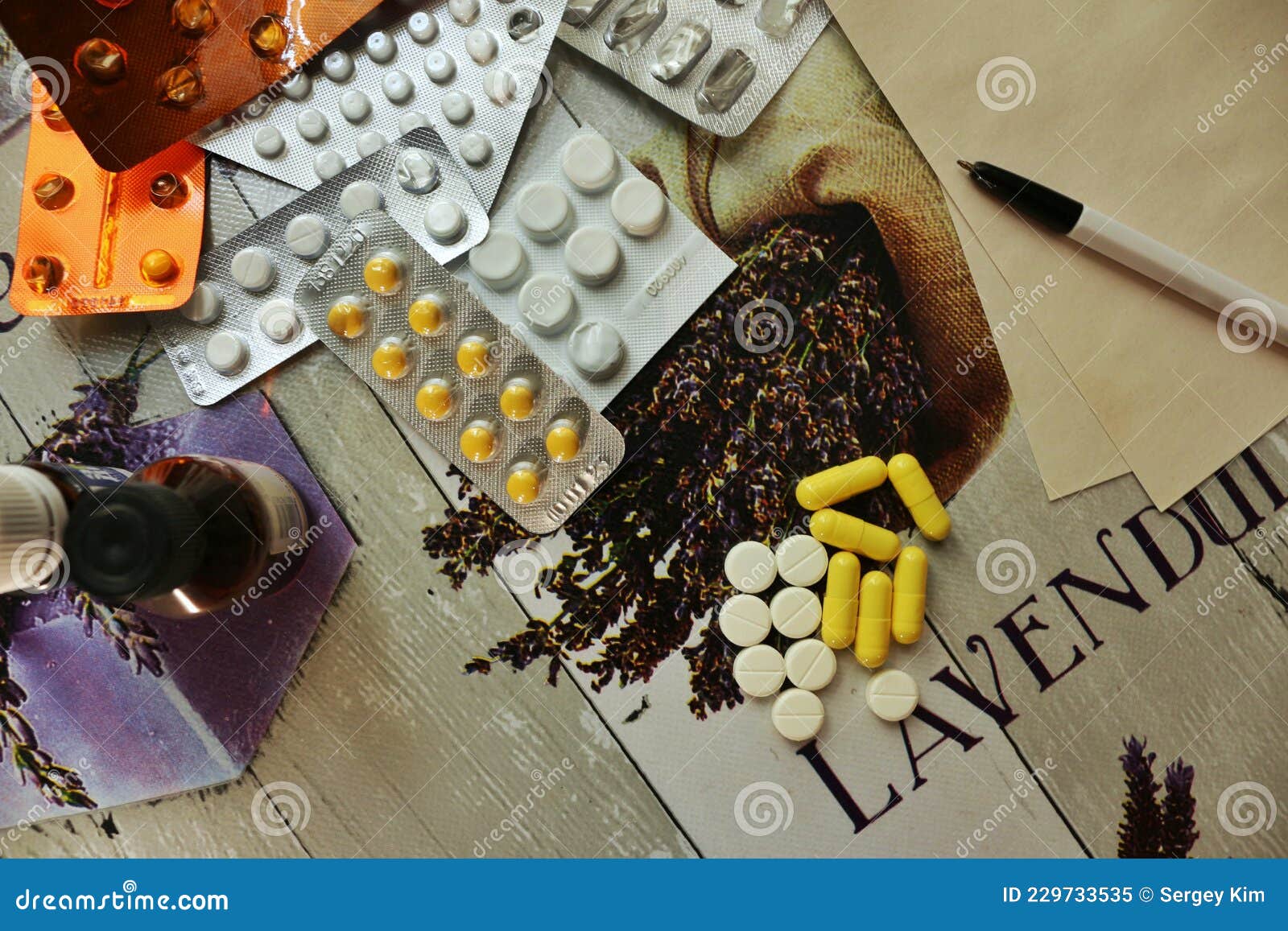 Drugs on the Table with Pen Stock Image - Image of drugs, medicine ...