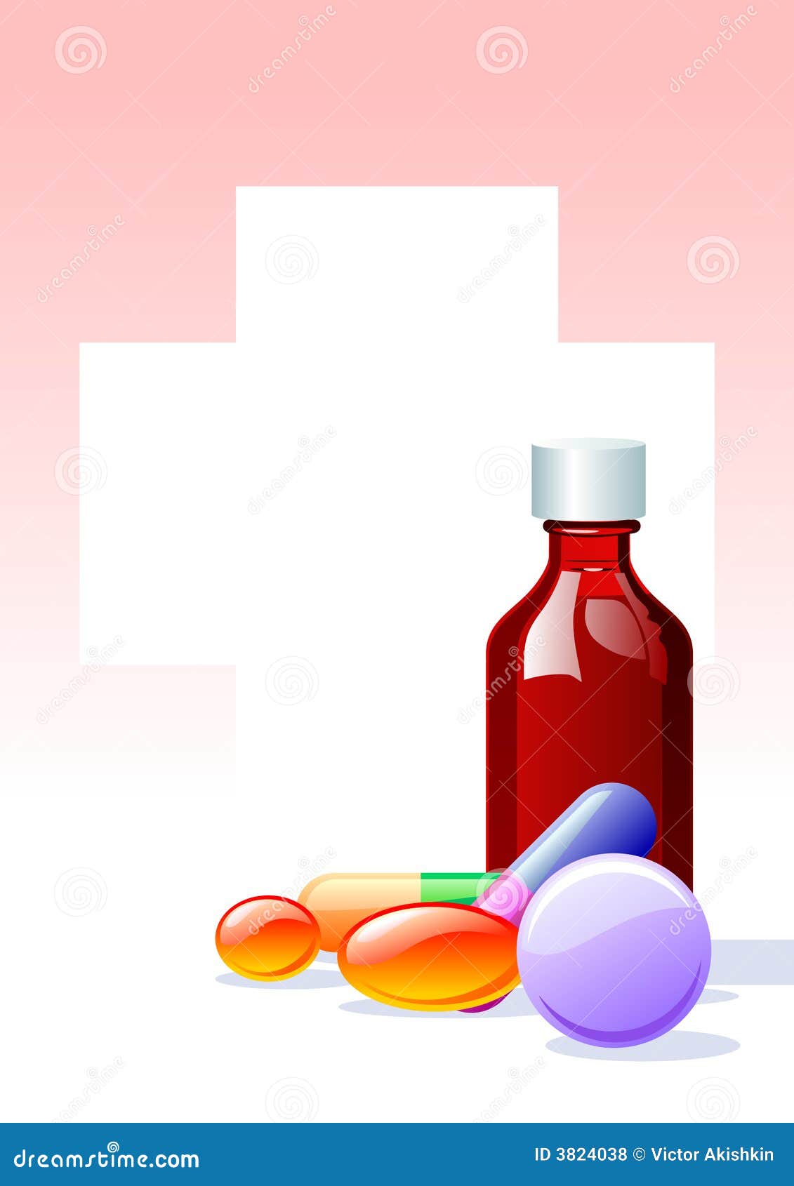 Drugs & vial stock vector. Illustration of pastille - 3824038