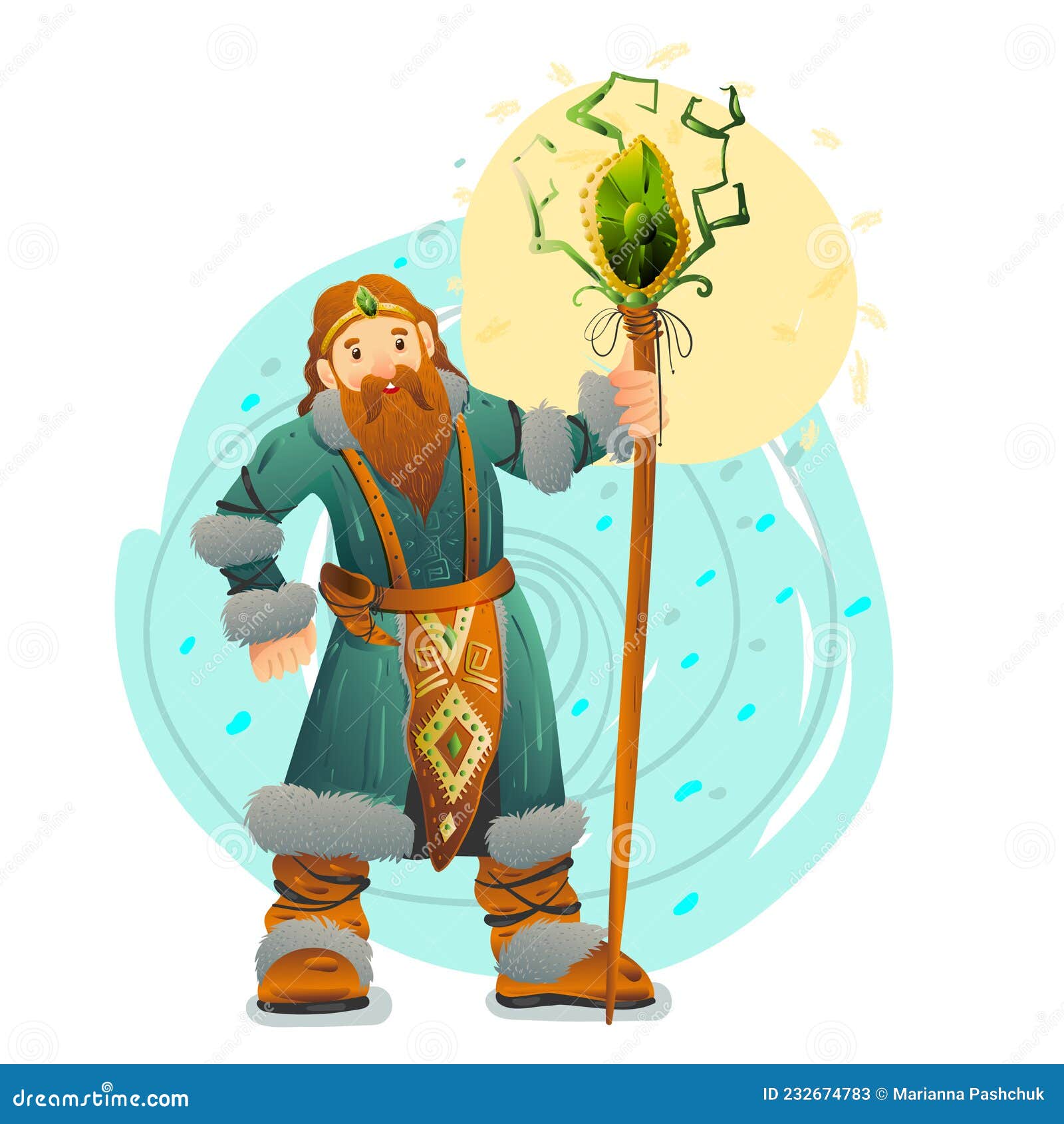 Druid Priest Cartoon Vector | CartoonDealer.com #12511069