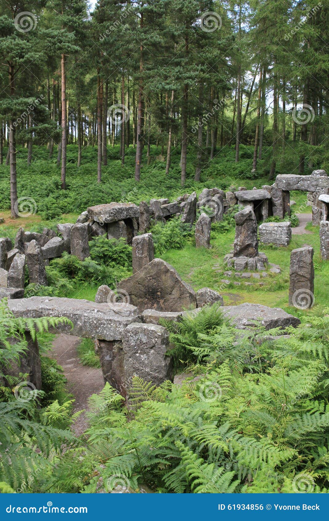 Druids Temple, North Yorkshire Stock Photo - Image of druids, nature ...