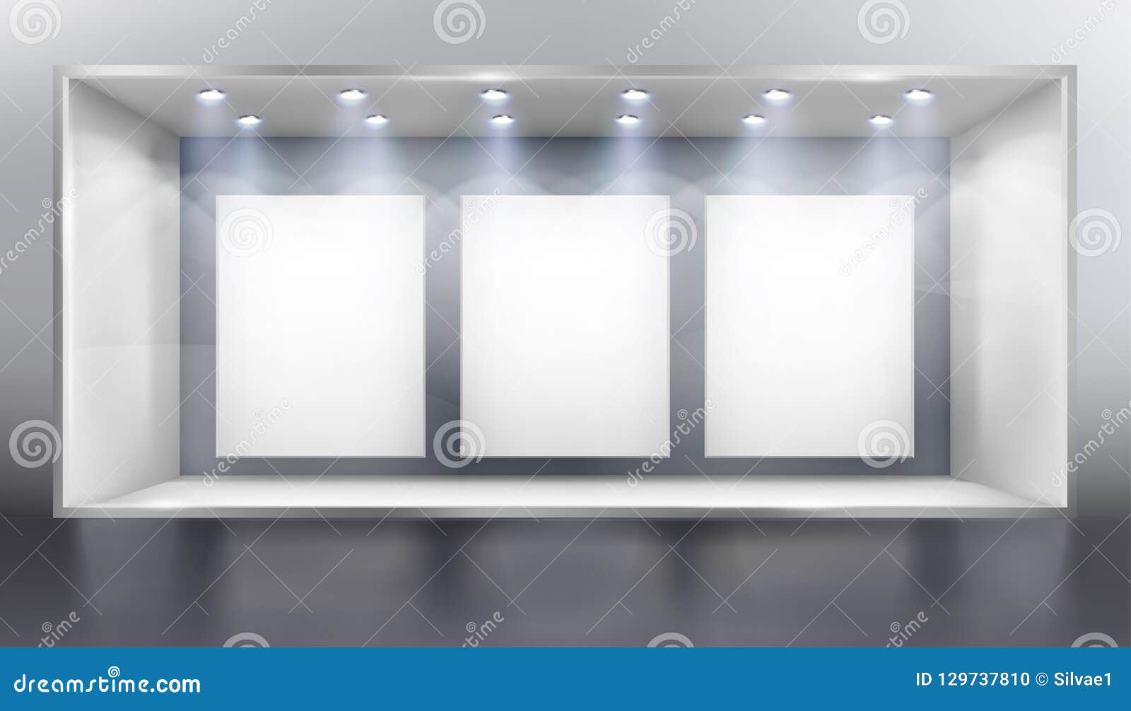 Empty Shop Display. Vector Illustration. Stock Vector - Illustration of ...