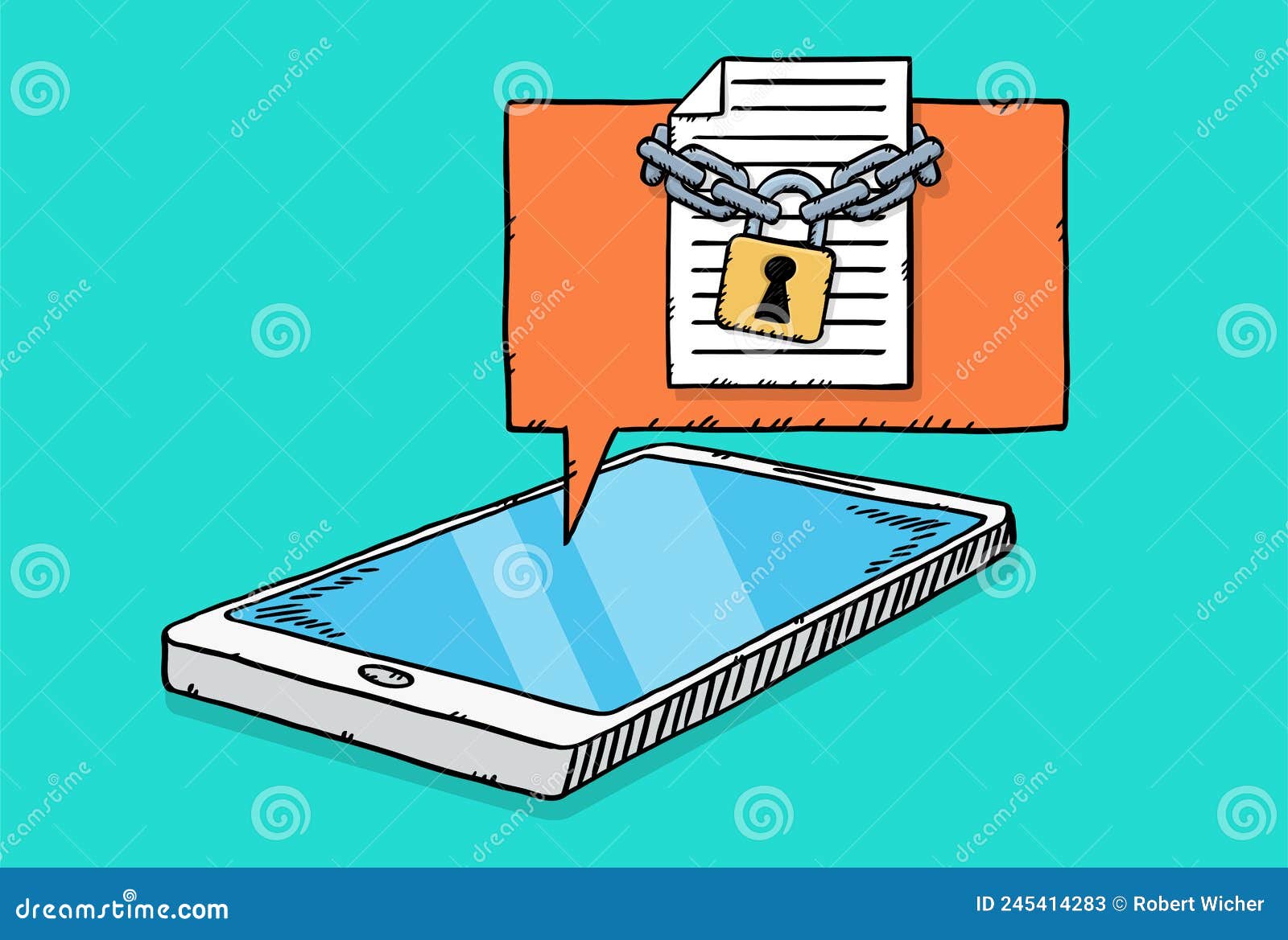 Cartoon Man In Chains | CartoonDealer.com #30920417