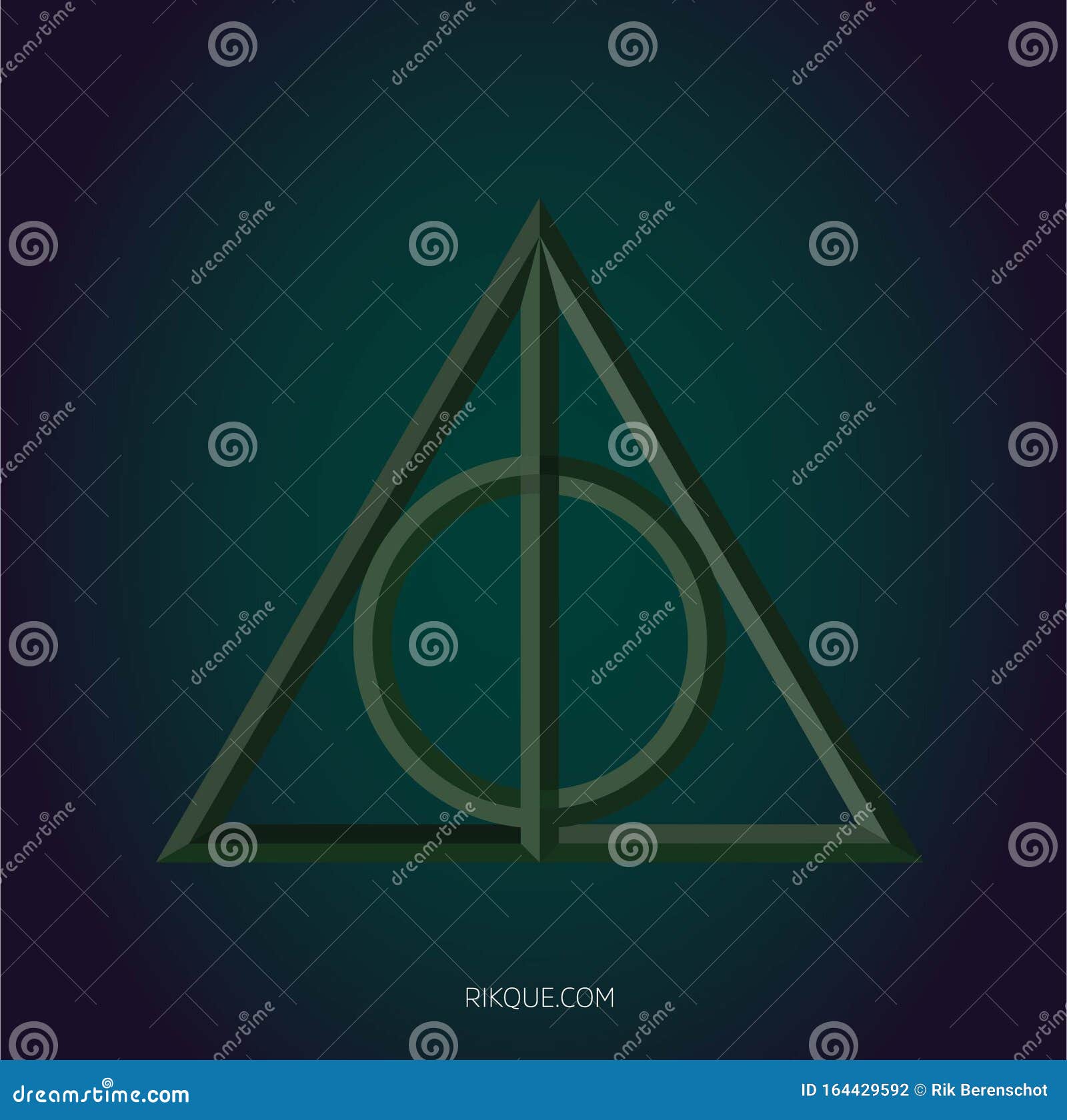 Deathly Hallows Sign stock vector. Illustration of hallows - 164429592