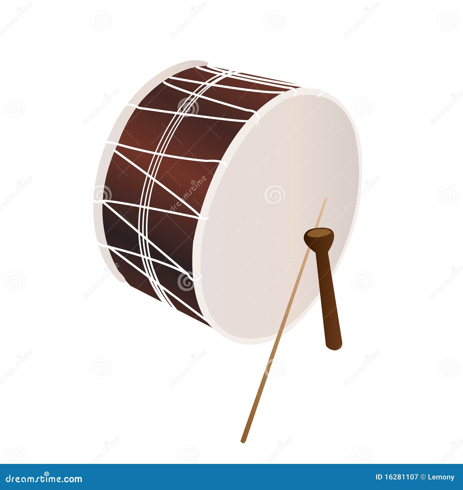 Tem-tam Drum, Part Of Musical Instruments Set Of Realistic Cartoon ...