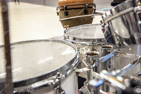 Setup with Different Rhythm Percussion Instruments on a Stand Stock ...