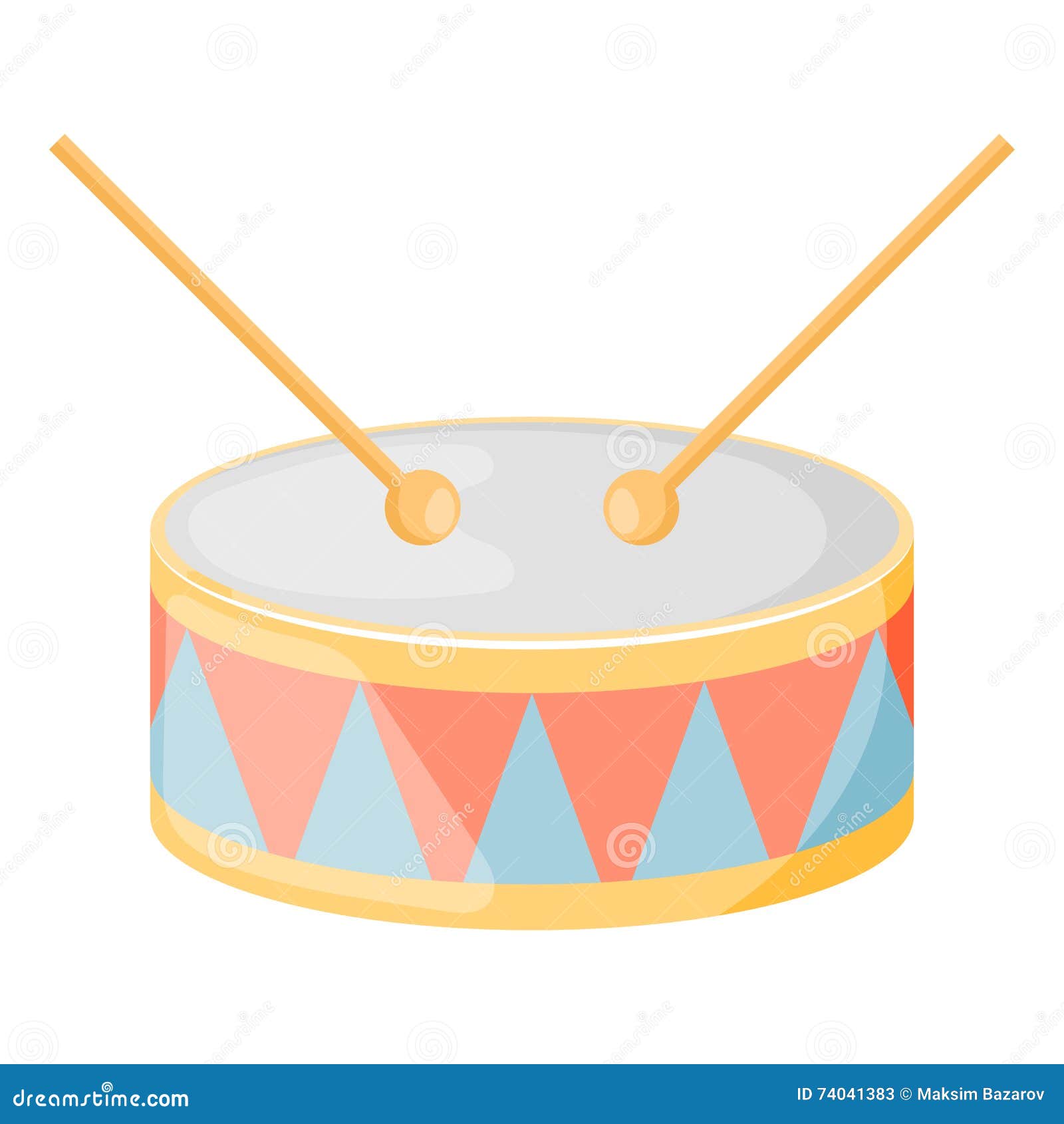 Drum Colorful Icon Cartoon Vector | CartoonDealer.com #74041383