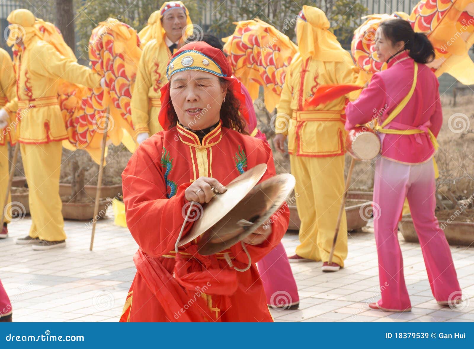 Drum and Gong Playing on Happy Moment Editorial Stock Image - Image of ...