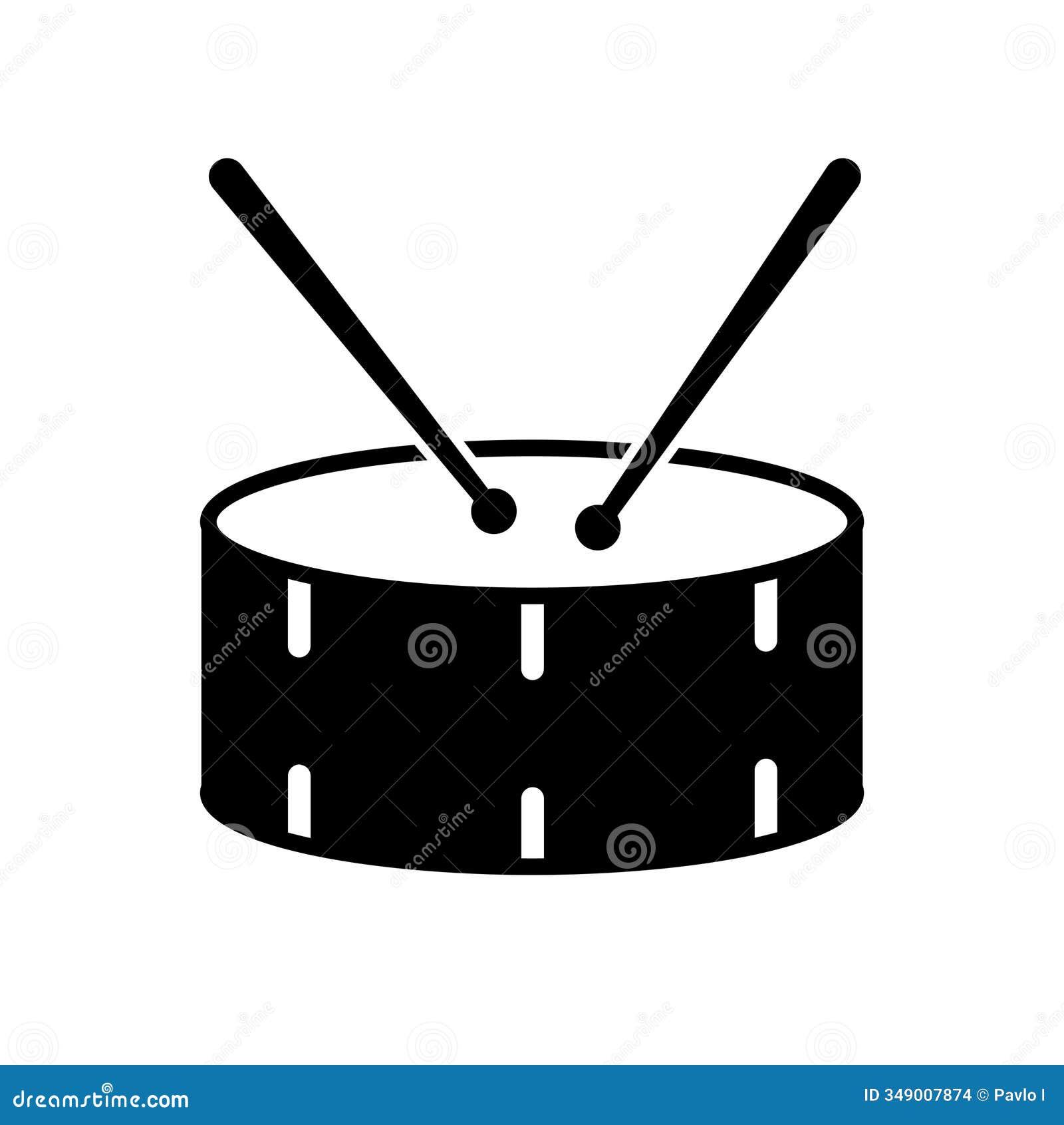 Drum Icon, Drum Sign Isolated - Vector Stock Vector - Illustration of ...