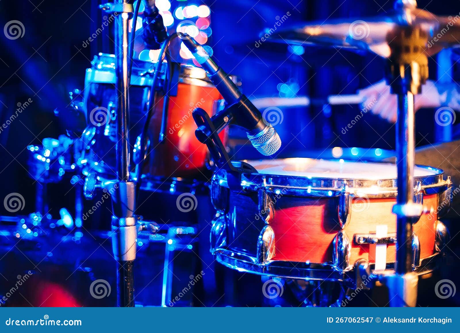 Drum Kit on Stage for Live Concert Stock Image - Image of equipment, stage: 267062547