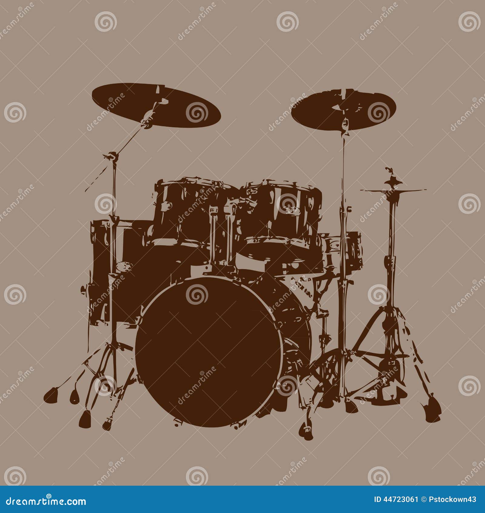 Drum kit vector stock vector. Illustration of equipment - 44723061