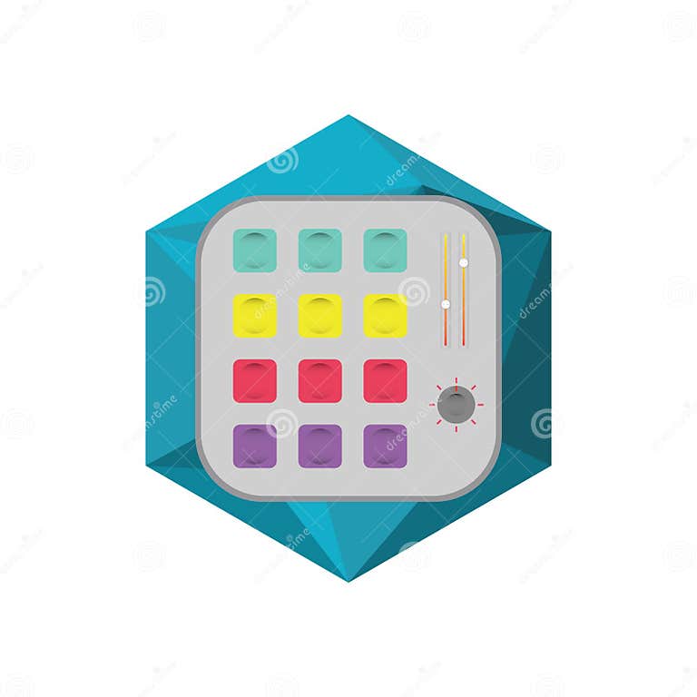 Drum Machine. Vector Illustration Decorative Design Stock Vector ...
