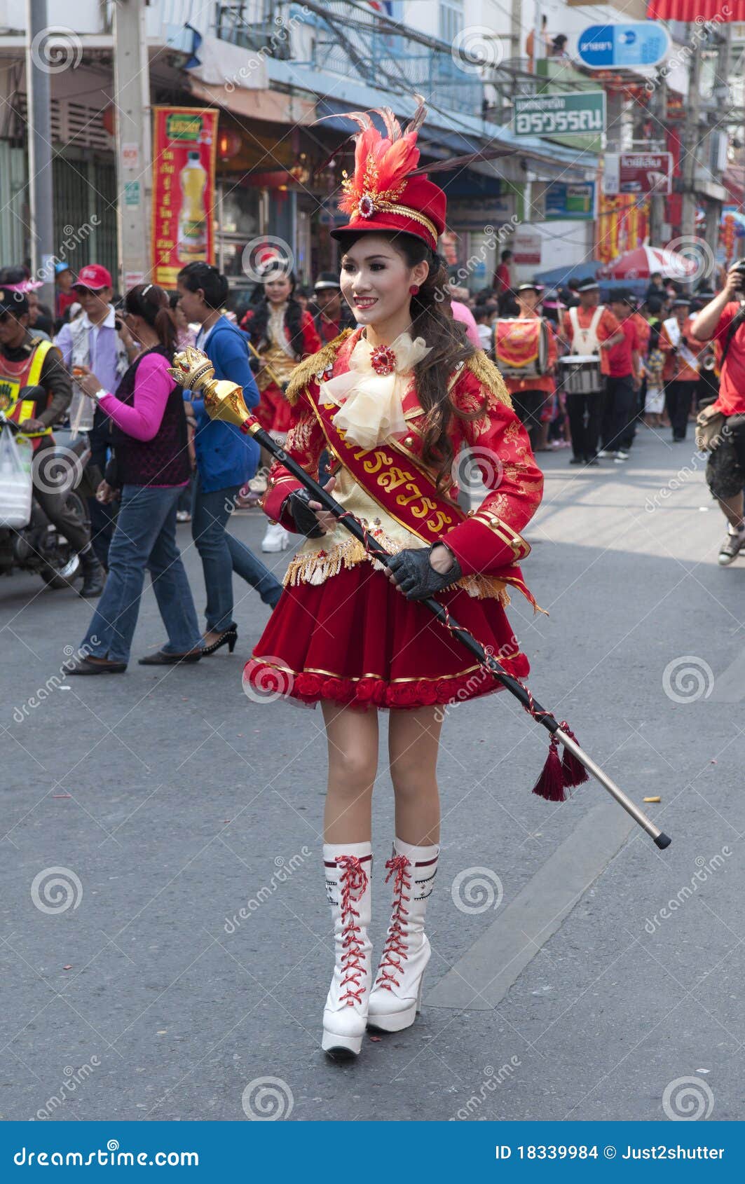 Drum Major of Musical Band for Procession Editorial Stock Image - Image ...