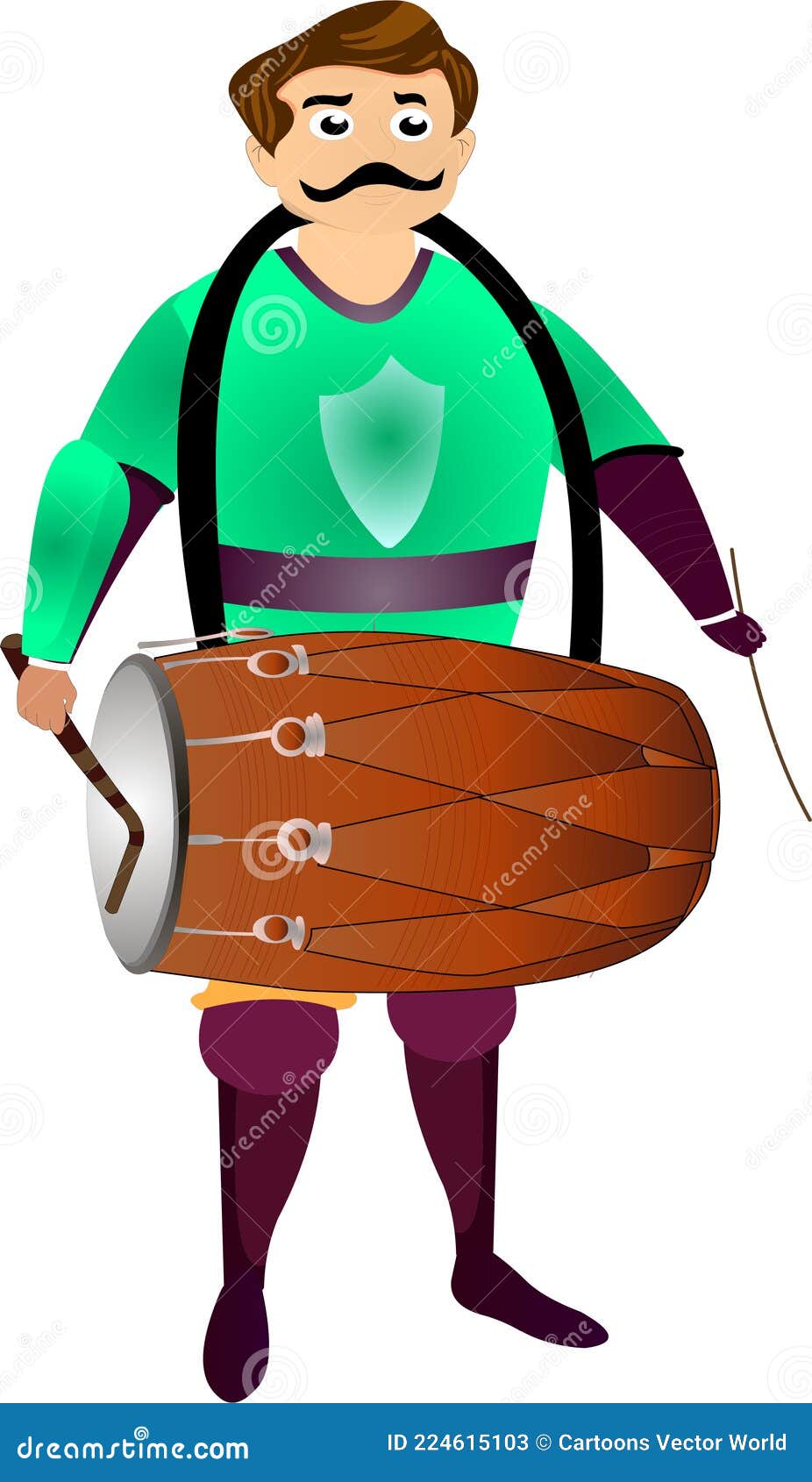 Drum Men Full Rig Character Vector Artwork, Different Poses Stock ...