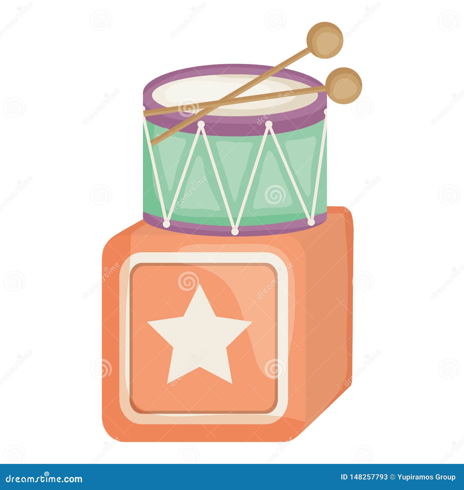 Drum Musical Instrument and Cube Toys Square Frame and Birthday ...