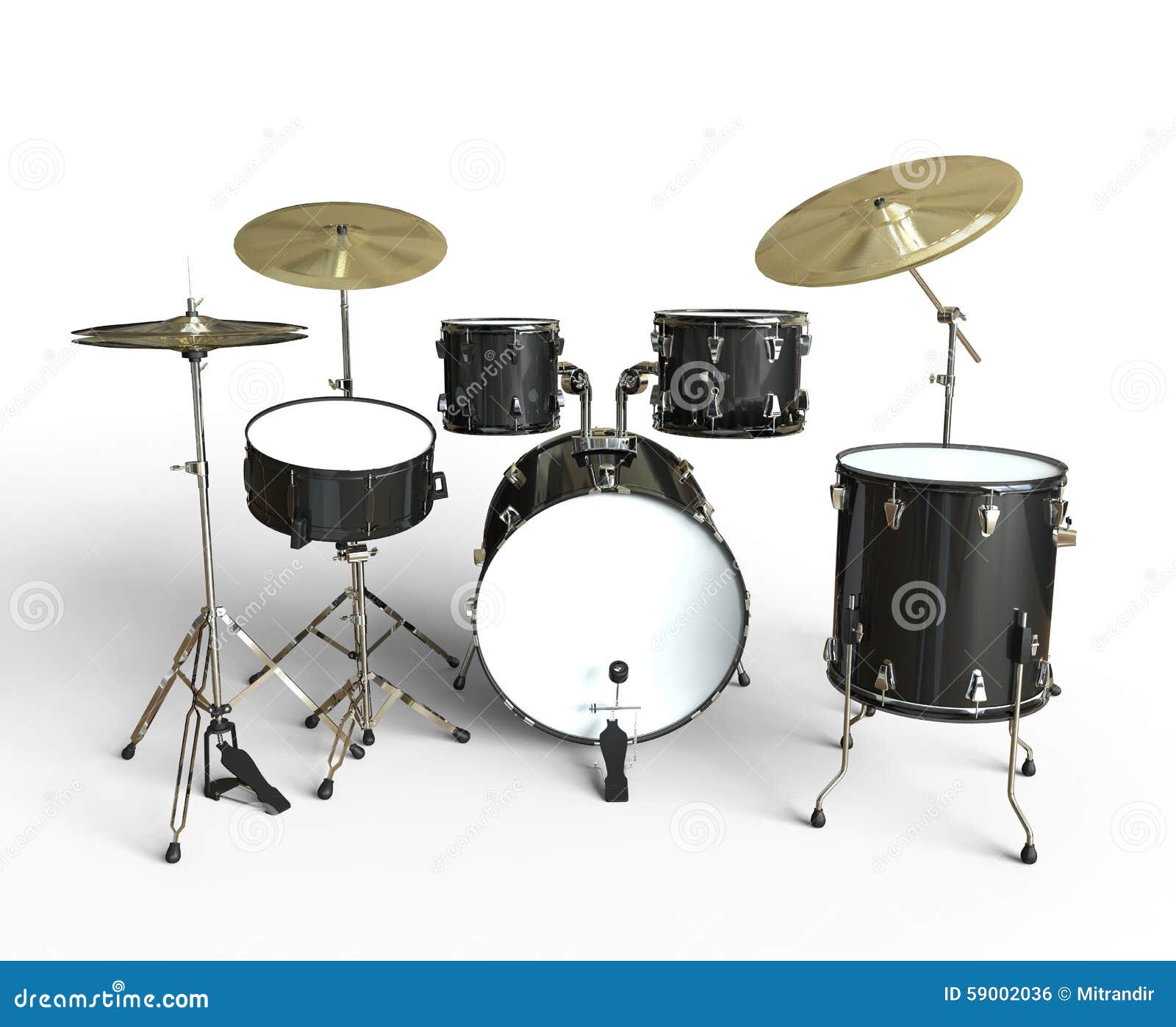 Drum Set - Front View stock photo. Image of silver, jazz - 59002036