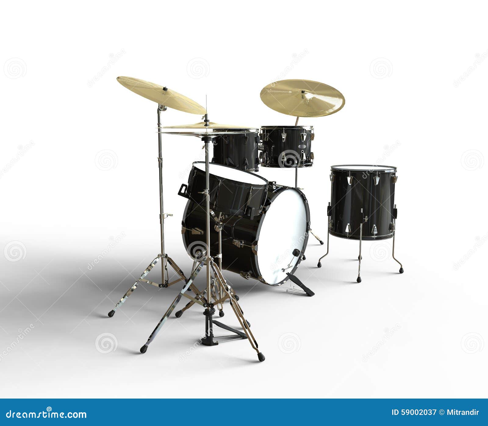 Drum Set - Side View stock image. Image of side, drum - 59002037