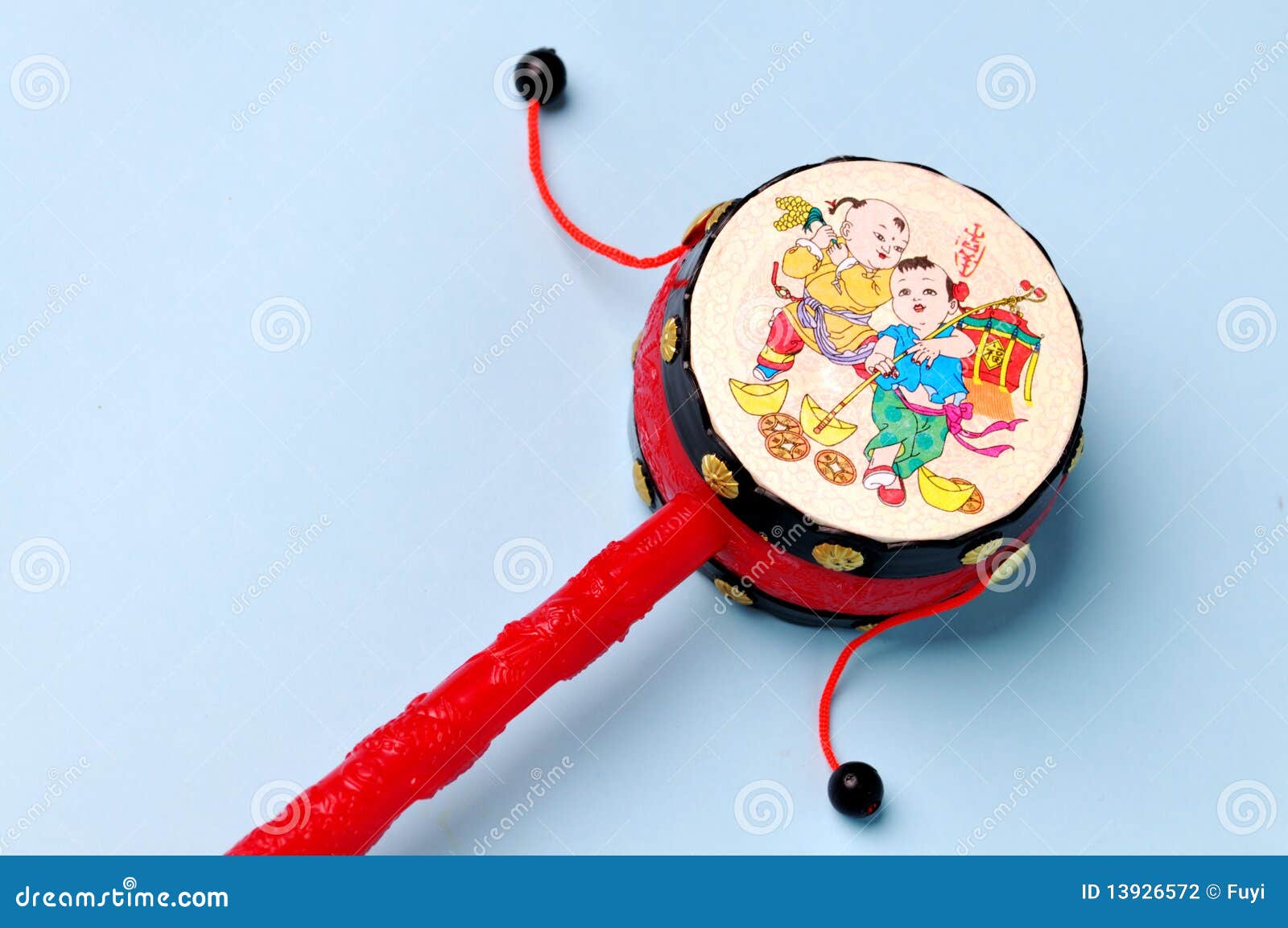 Drum-shaped rattle stock photo. Image of newborn, plastic - 13926572