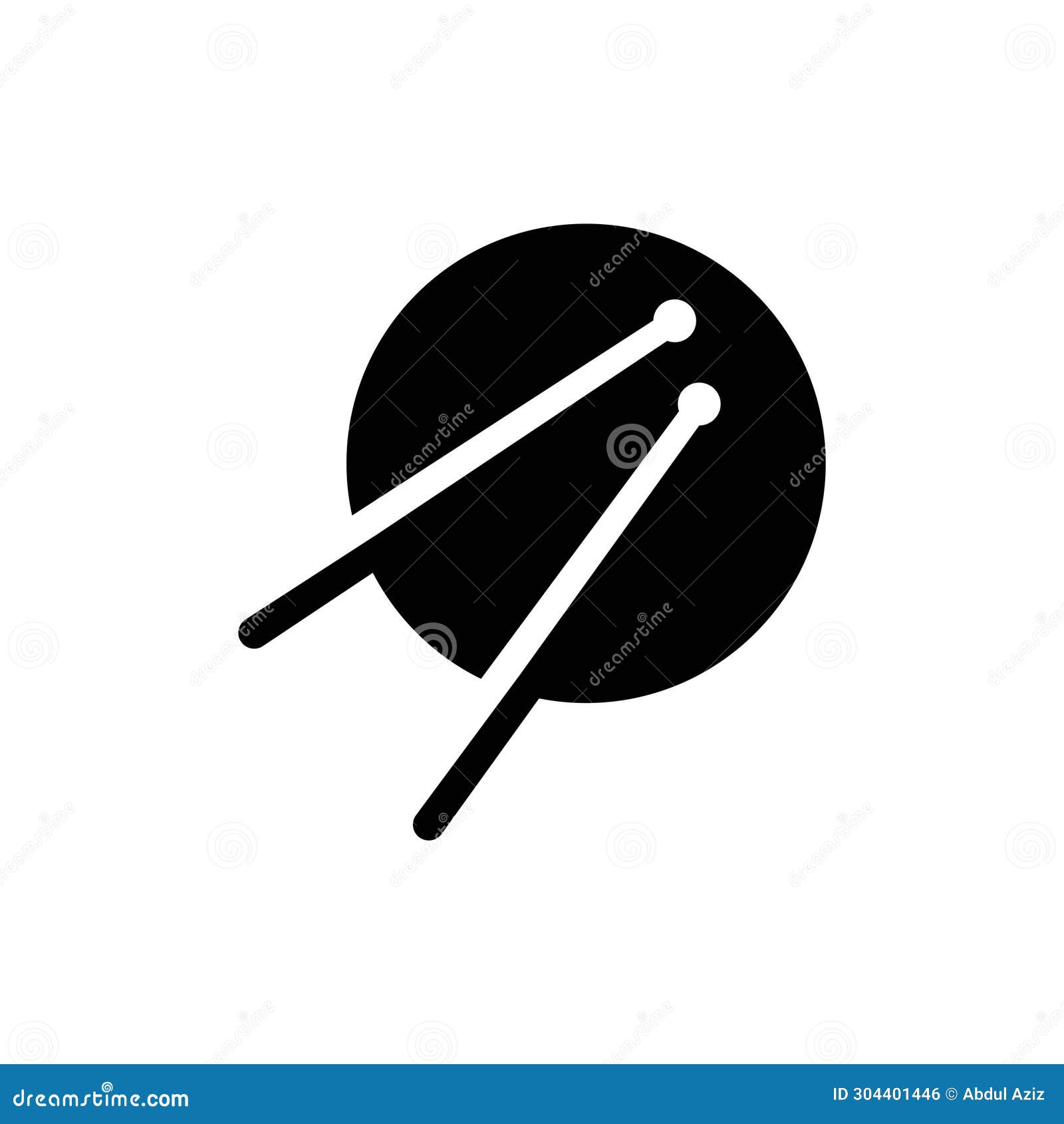 Drum Stick Icon Template Vector Stock Vector - Illustration of strike ...