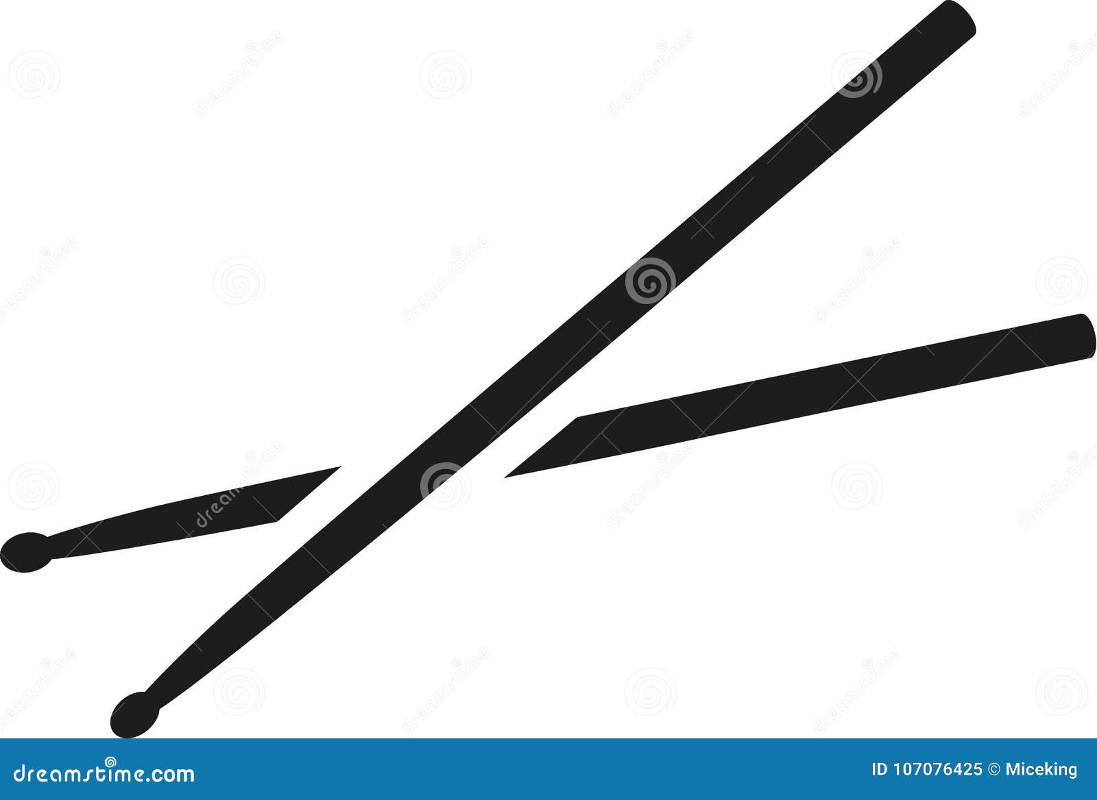 Drum Sticks Icon In Black Style Isolated On White Background.dru Vector ...