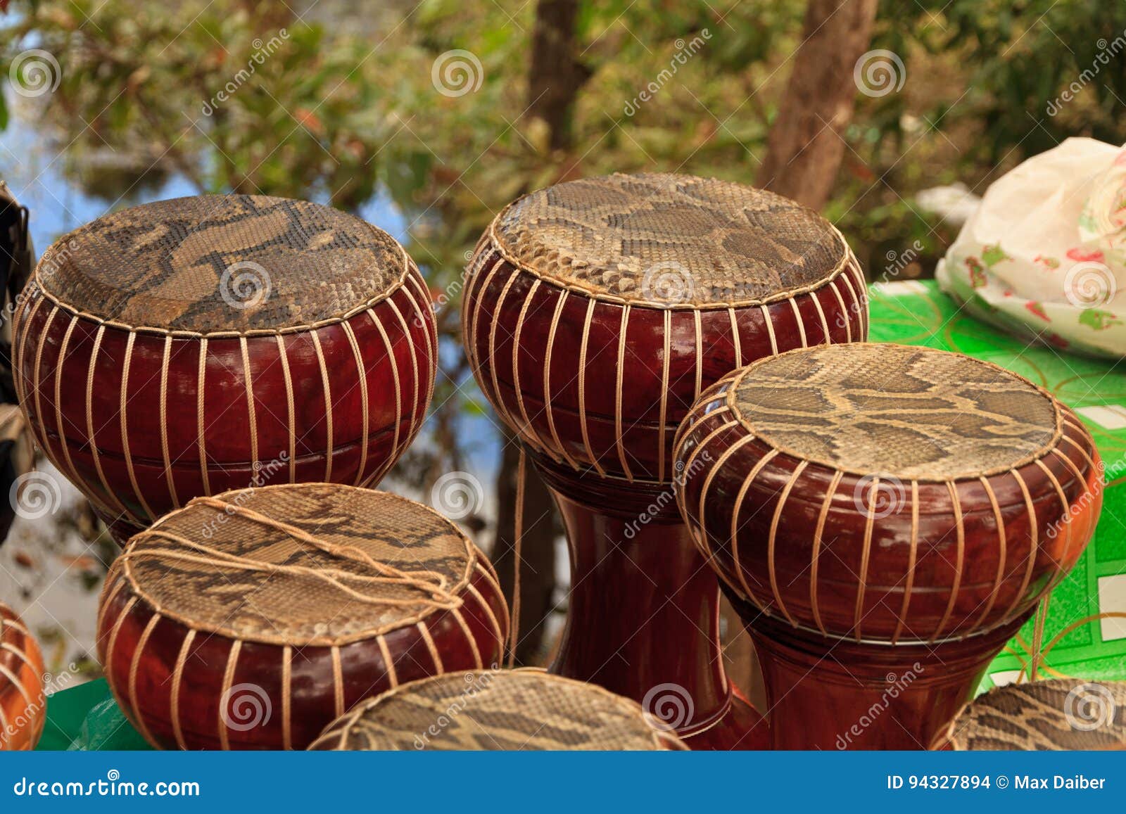 Drum Surface from Snake Skin Stock Photo - Image of background, ancient ...