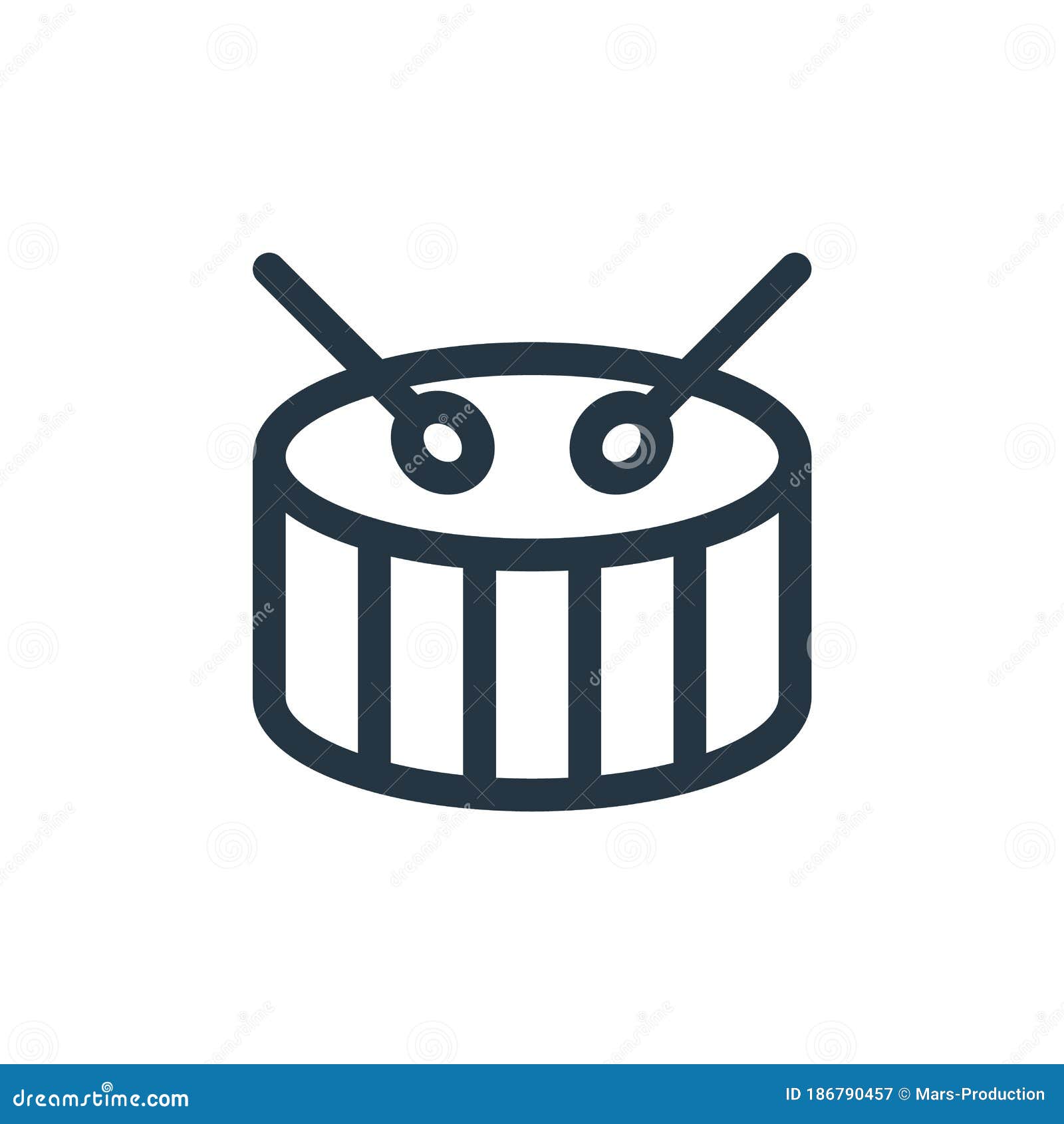 Drum Vector Icon. Drum Editable Stroke. Drum Linear Symbol for Use on ...