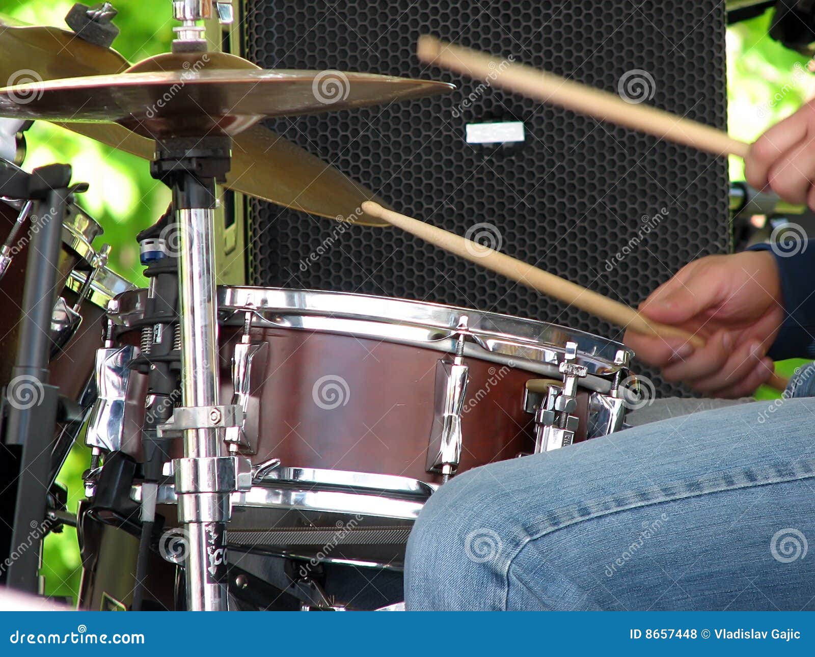 Drumer foto de stock. Imagem de vista, concerto, focinho - 8657448