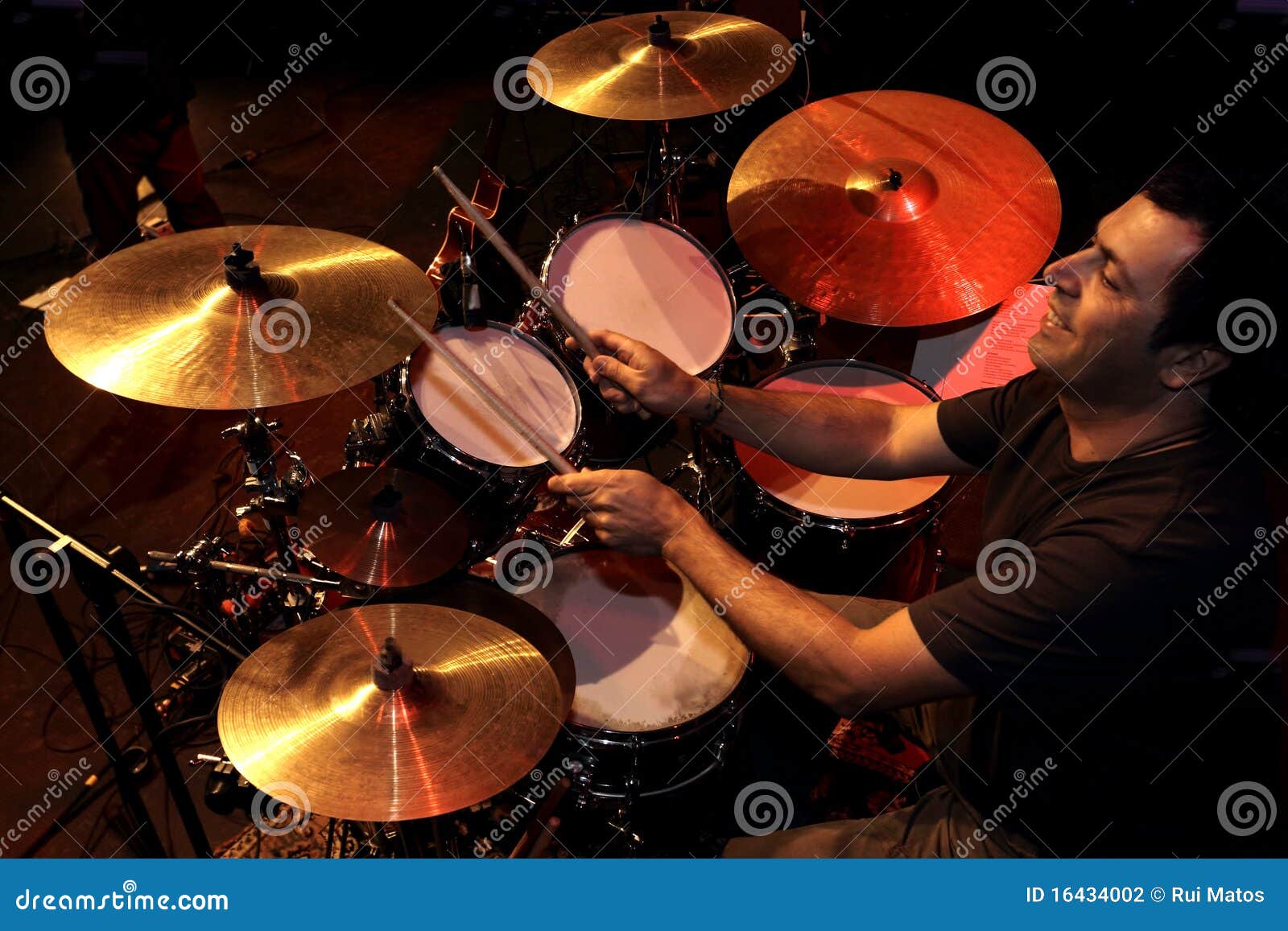Drummer stock photo. Image of dark, alone, live, entertainment - 16434002
