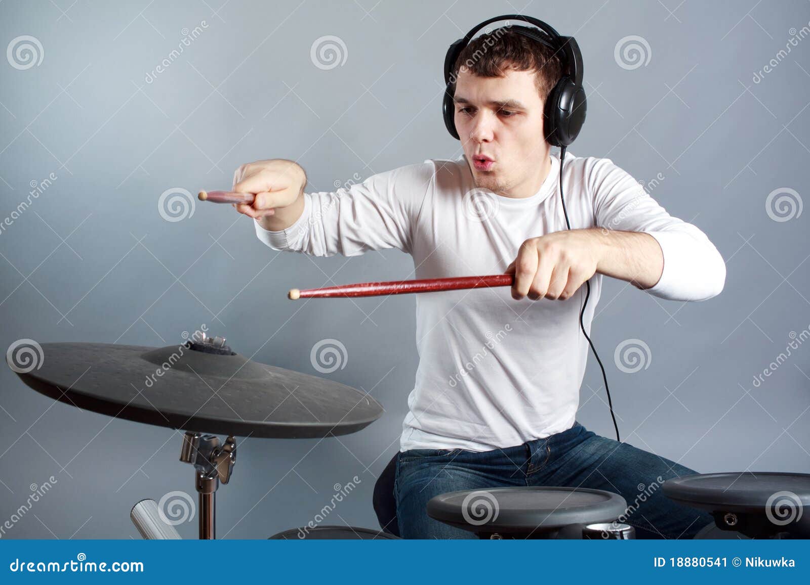 Drummer stock image. Image of drummer, musician, music - 18880541