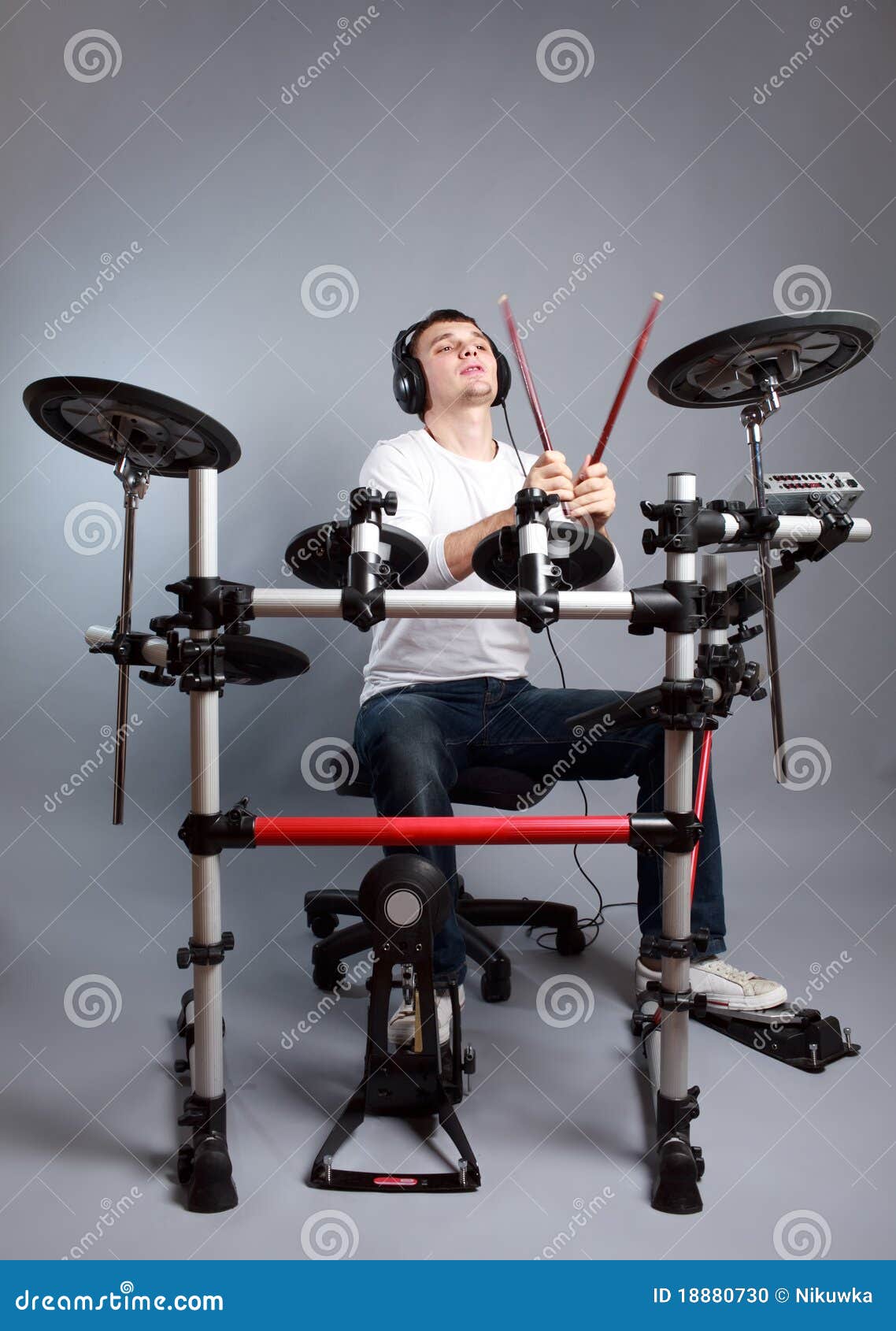 Drummer stock photo. Image of drum, bass, metal, instrument - 18880730