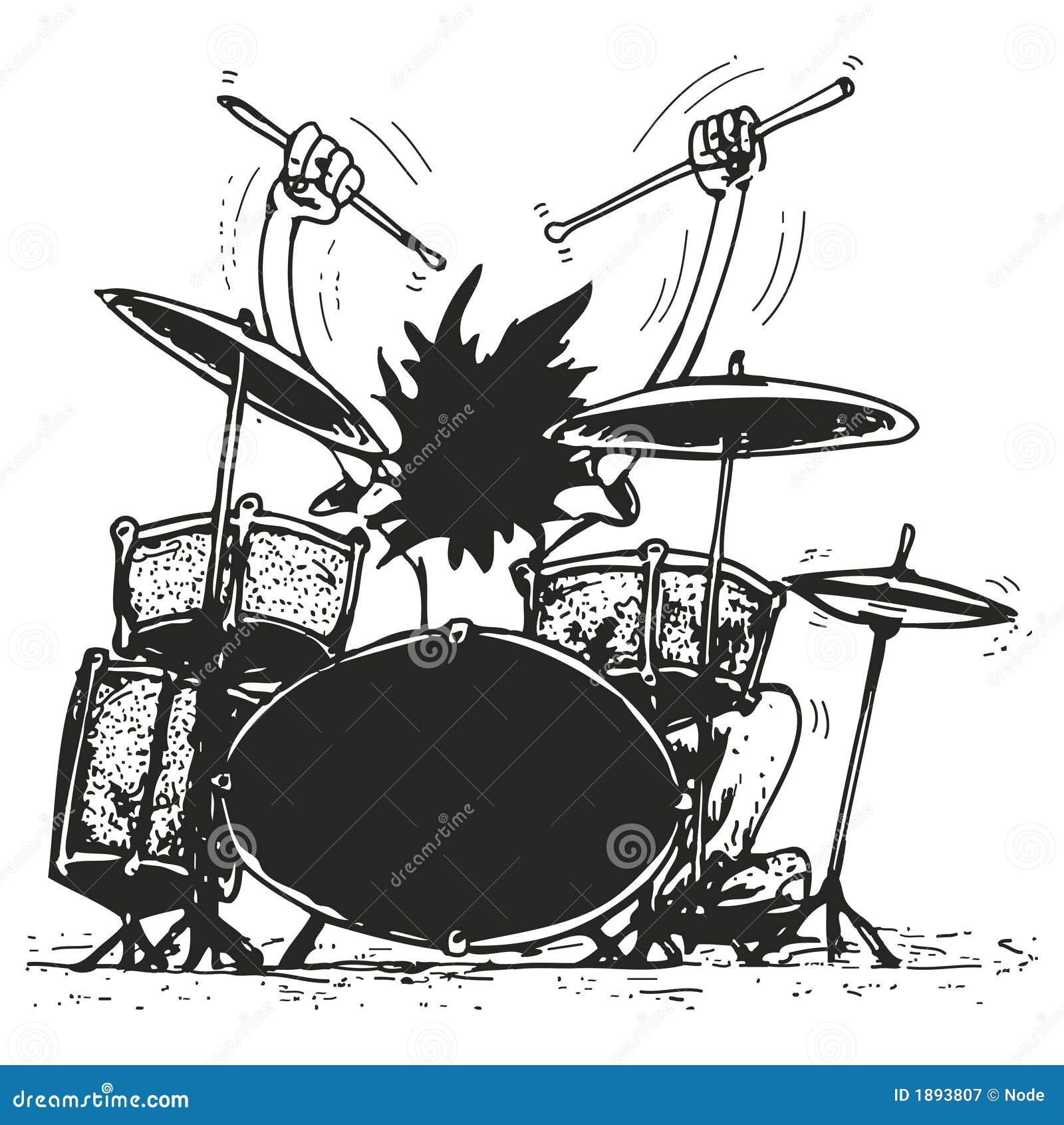 Drummer stock illustration. Illustration of black, arms - 1893807