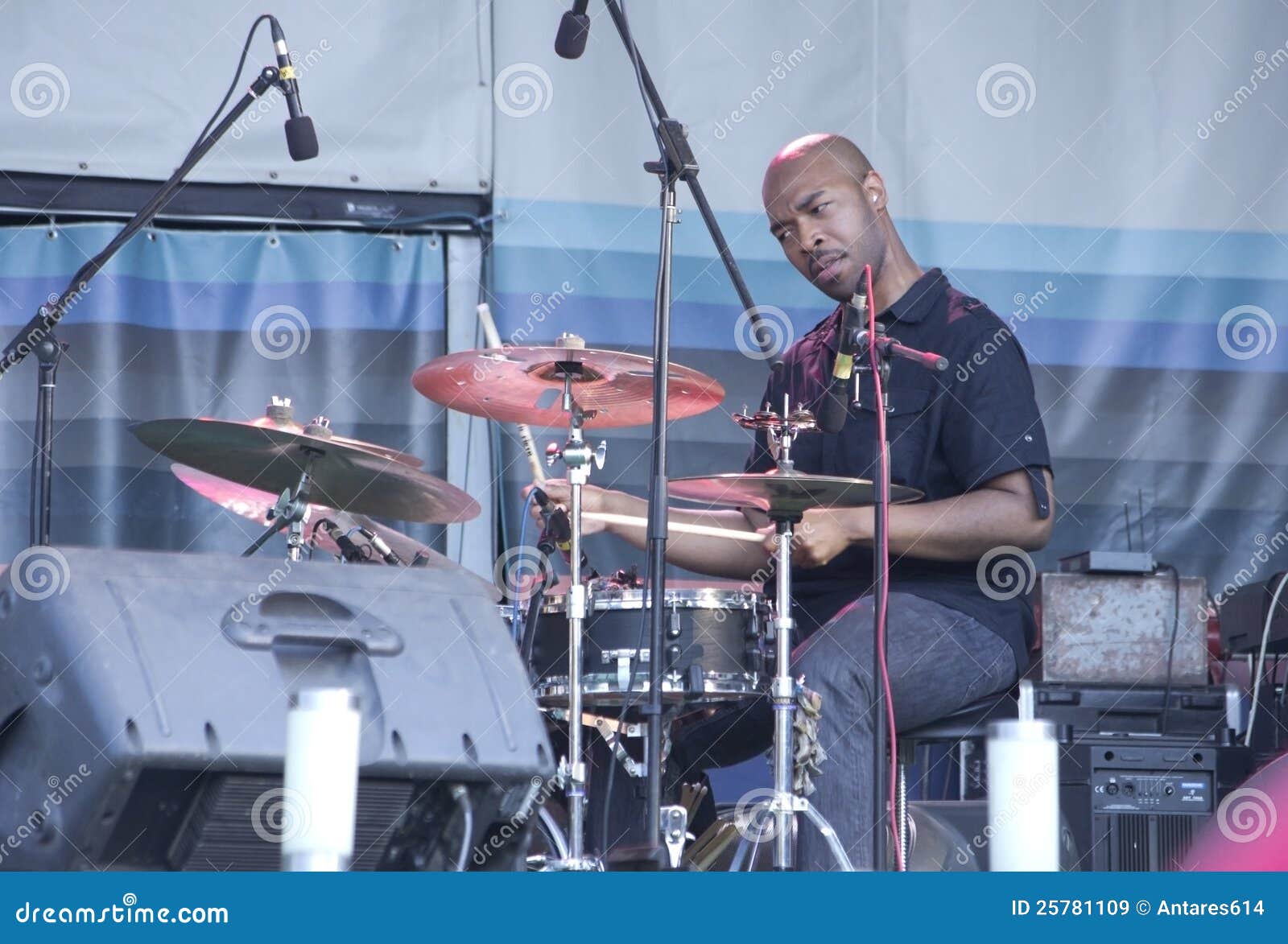 Drummer editorial stock image. Image of july, stage, international ...