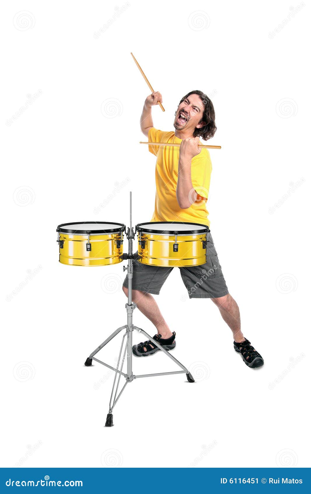 Drummer stock image. Image of freedom, creativity, dancing - 6116451