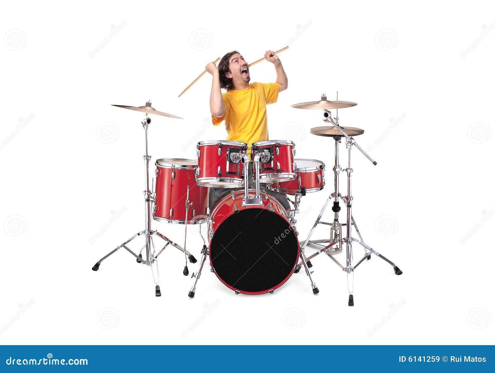 Drummer stock image. Image of cheering, cute, creativity - 6141259