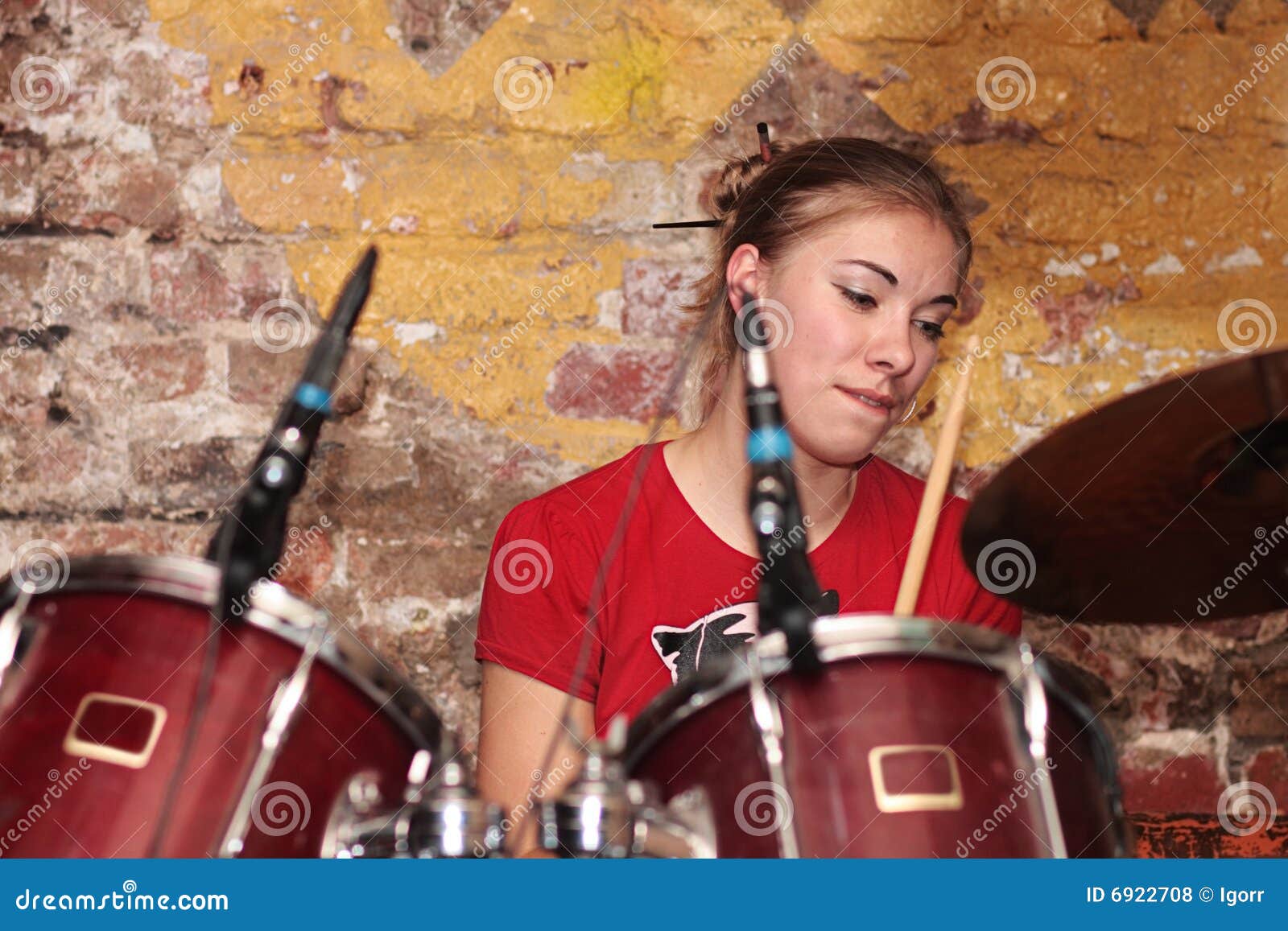 Drummer stock photo. Image of sound, metal, modern, copper - 6922708