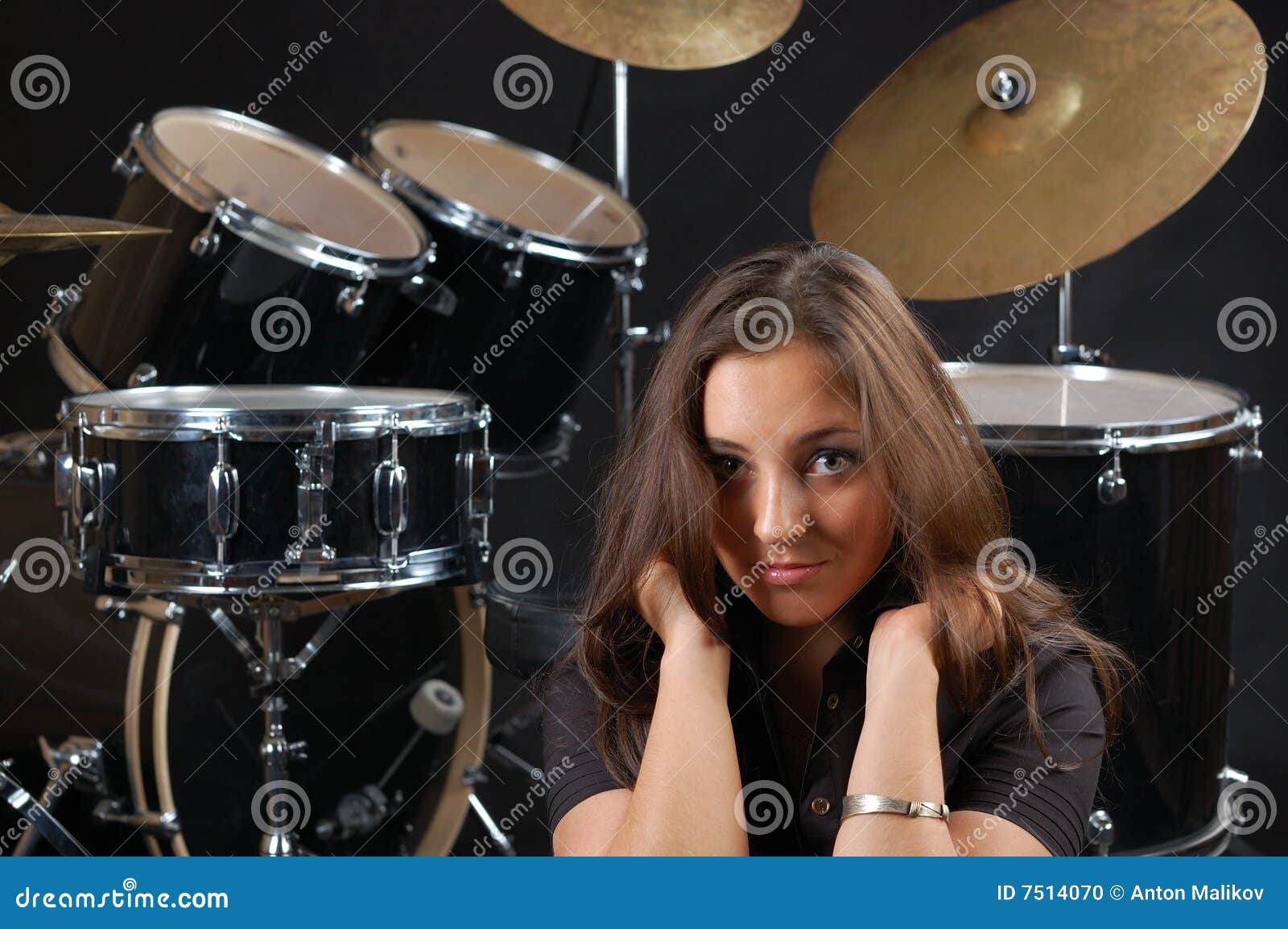 Drummer stock photo. Image of musical, cymbals, percussionist - 7514070