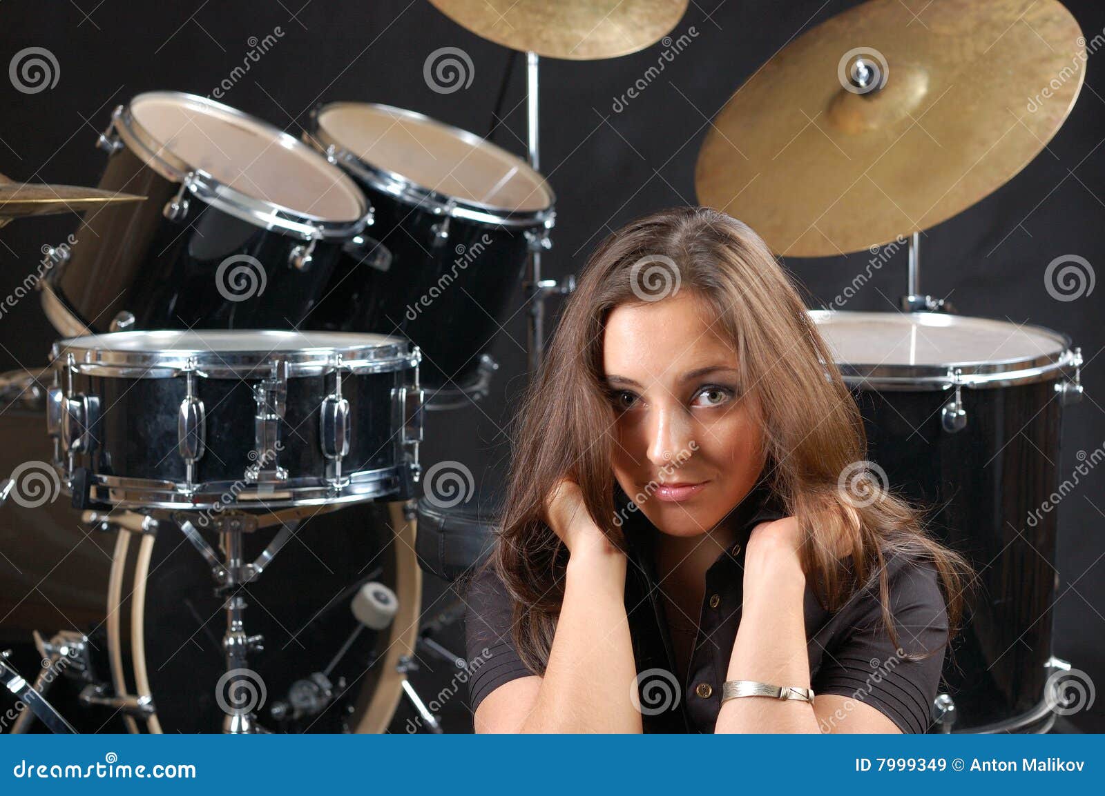 Drummer stock image. Image of instrument, drum, smiling - 7999349