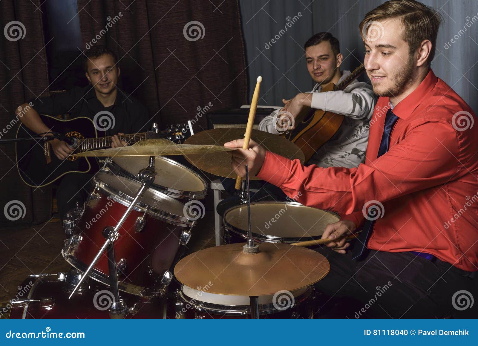 Drummer in Action Inside the Studio Stock Photo - Image of object ...