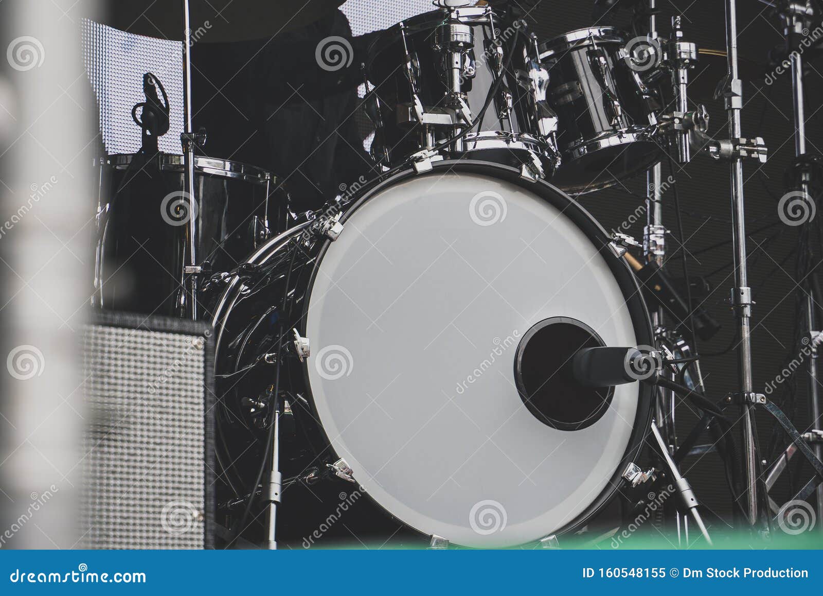 The Drummer In Action. Cose Up Process Play On A Musical Instrument ...