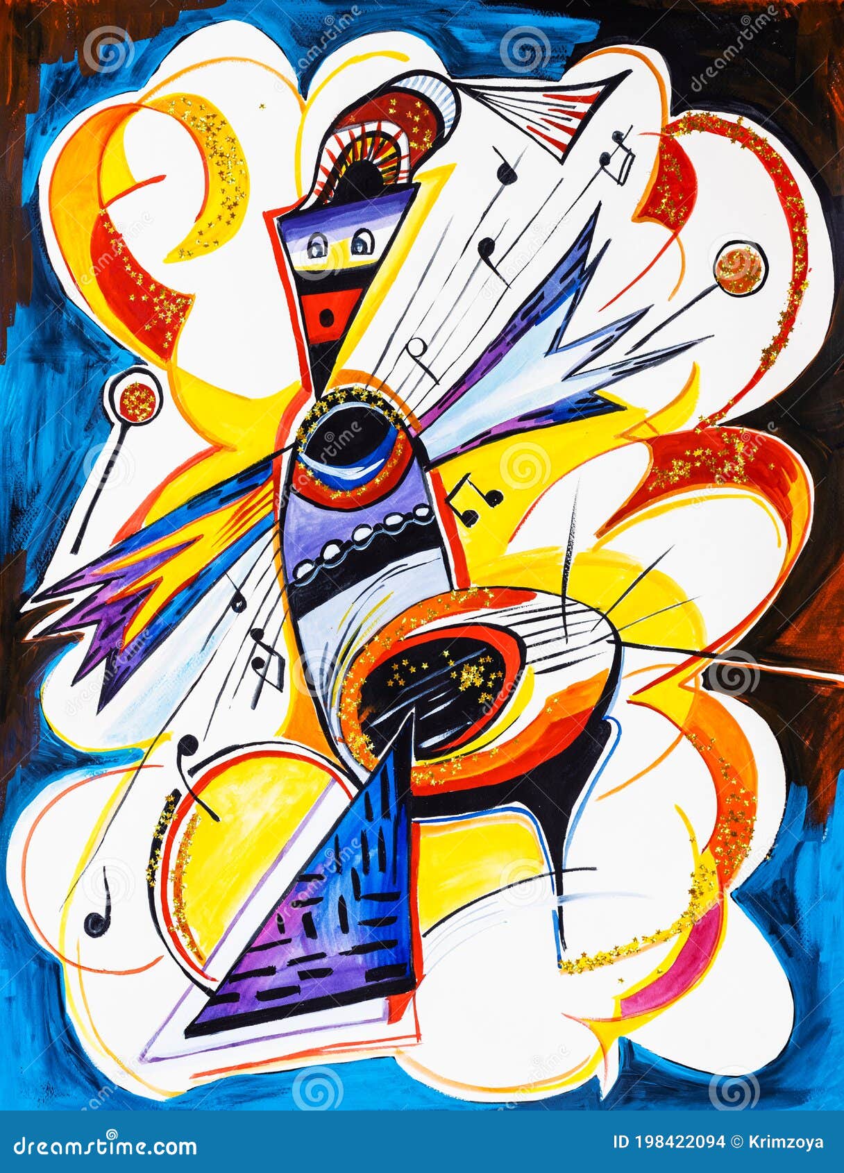 Drummer Performance, Abstract Stock Illustration - Illustration of back ...