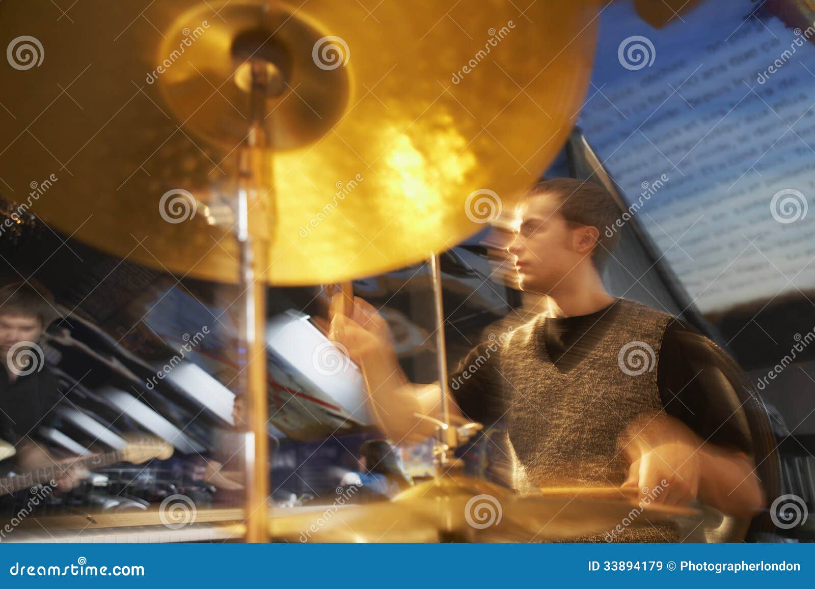 Drummer in Performance stock image. Image of adult, concentration ...